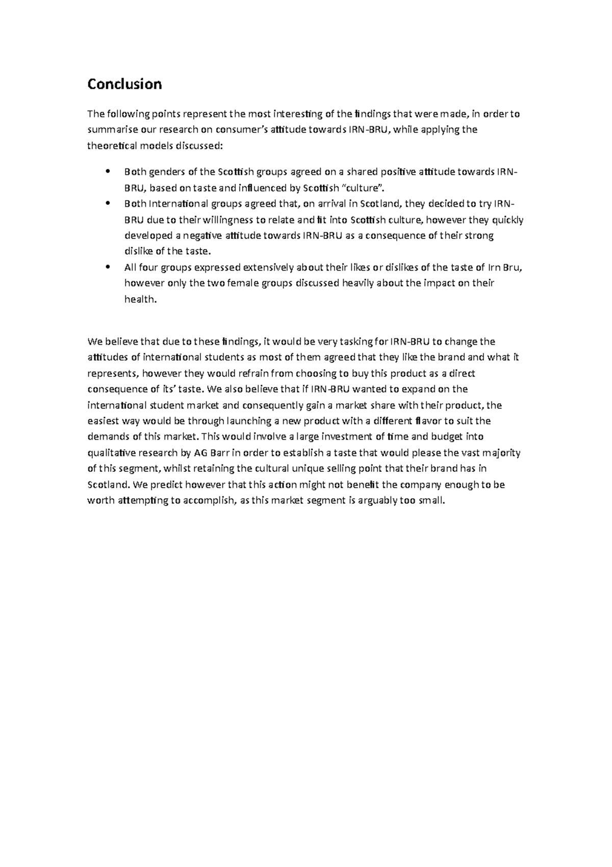 Conclusion bullet points 21CCB - Conclusion The following points ...