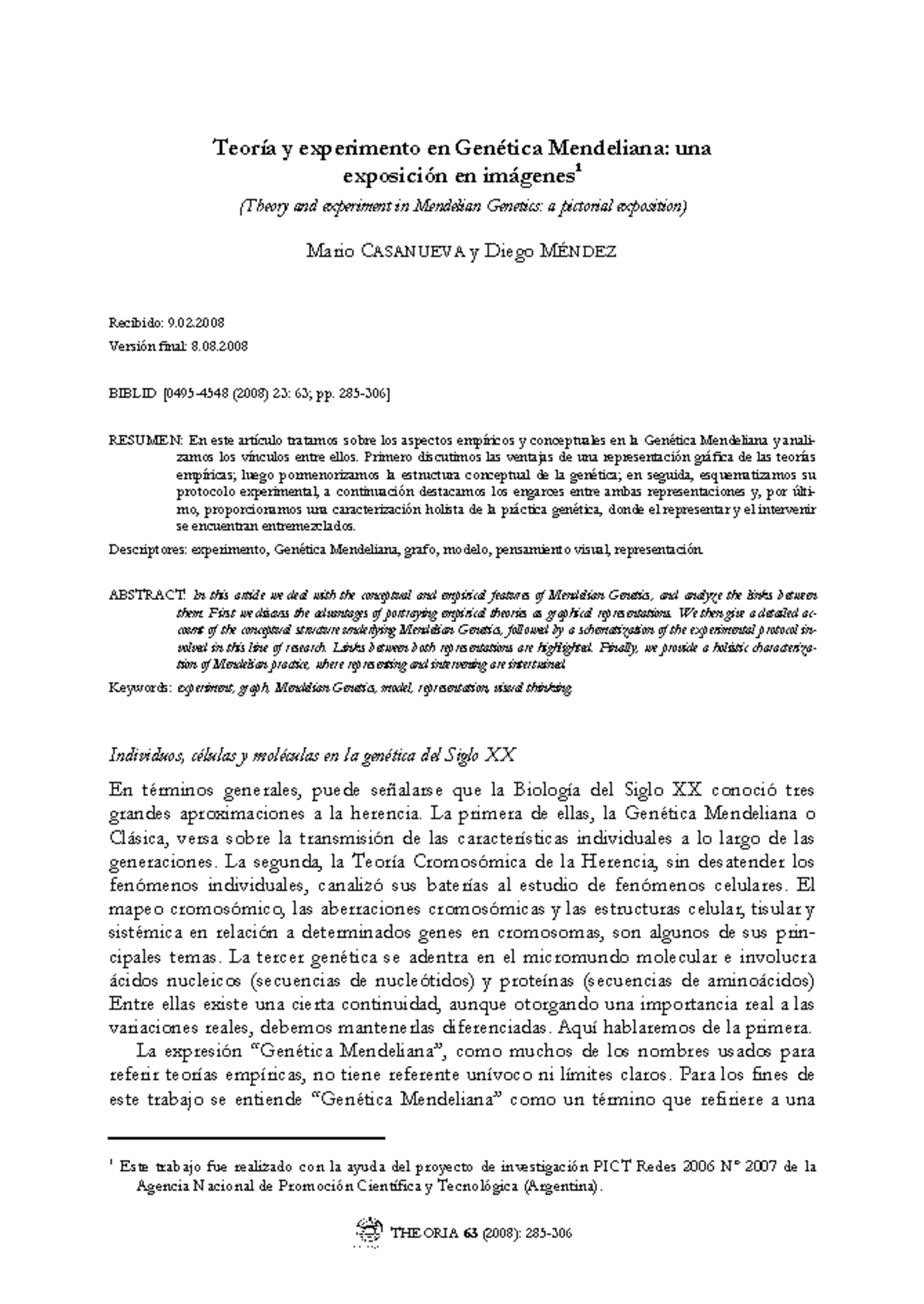 Dialnet-Teoria YExperimento En Genetica Mendeliana-2905567 - Teoría y ...