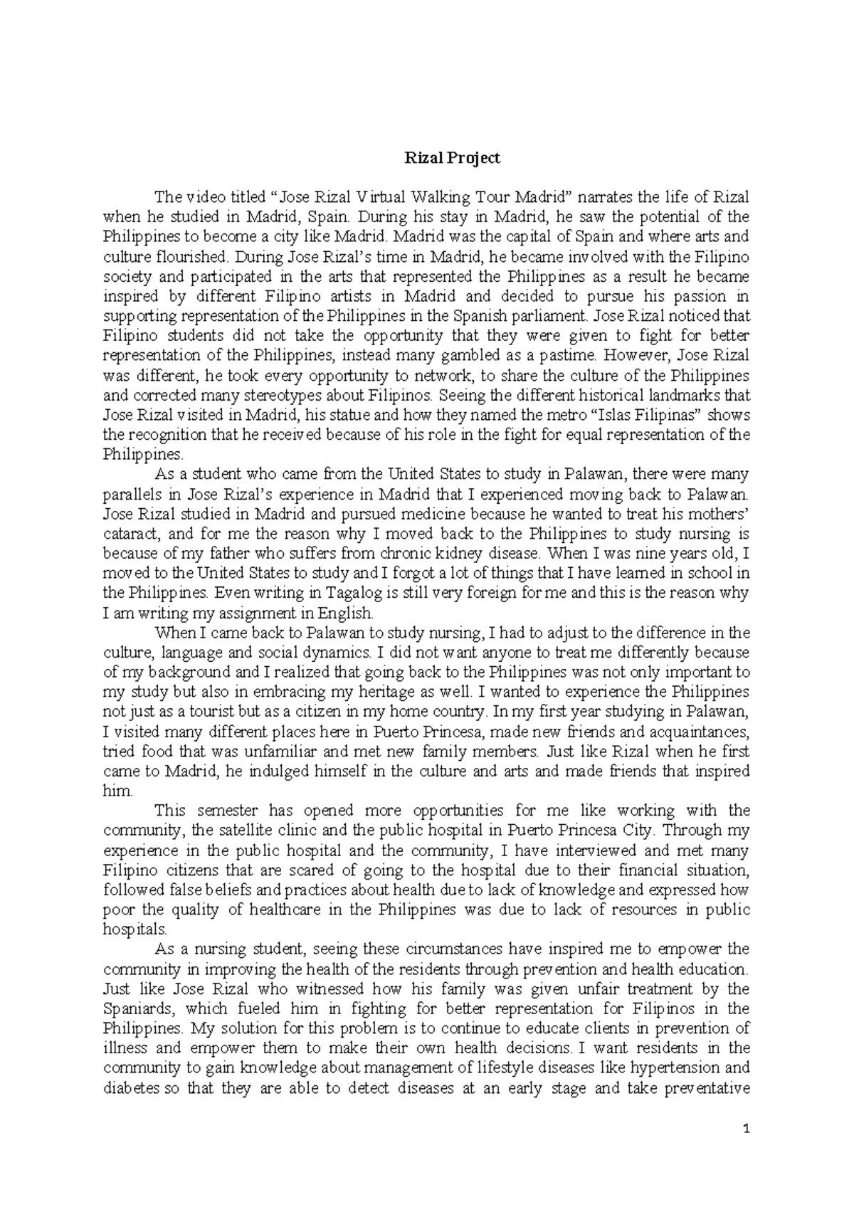 Rizal project - philippine history - Rizal Project The video titled ...