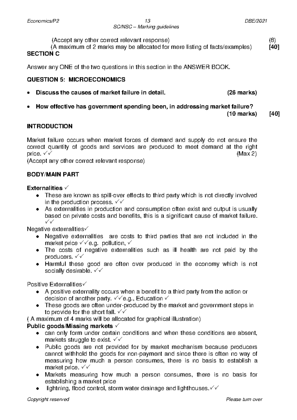 Economics paper 2 market failure essay - Economics/P2 13 DBE/ SC/NSC ...