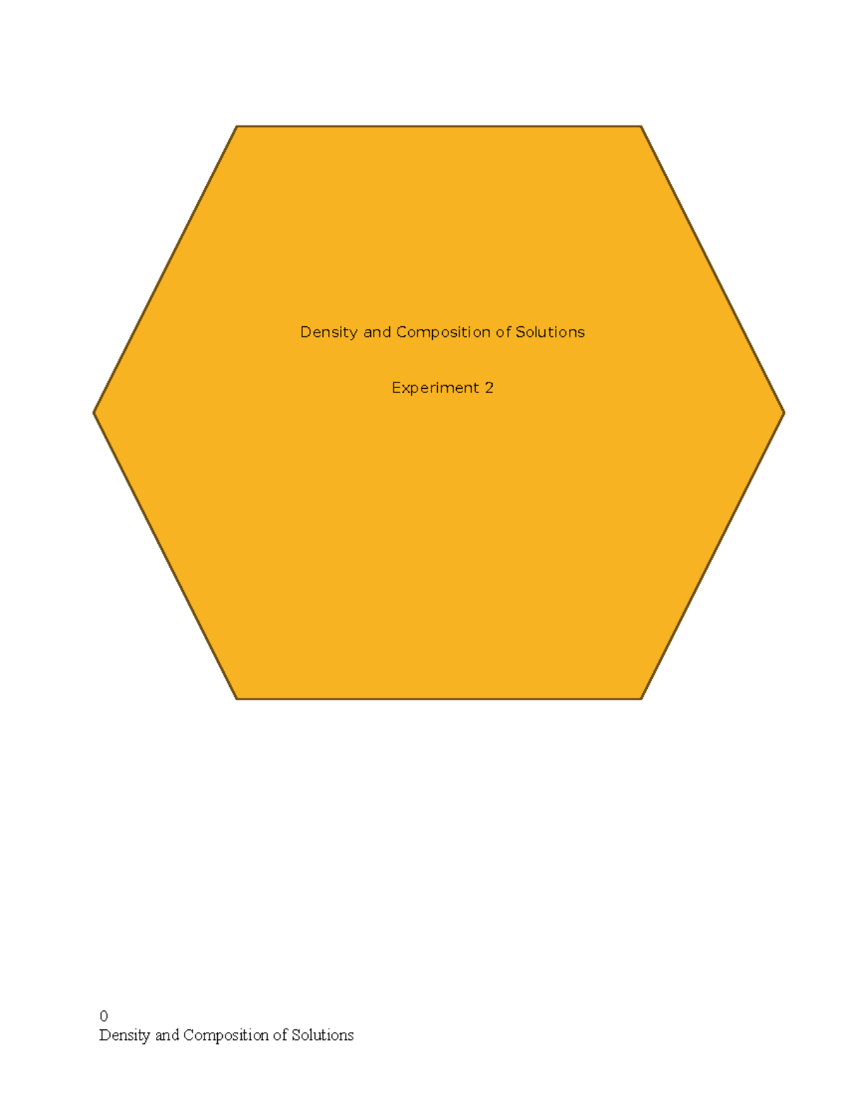 Experiment 3 Lab Density and Composition of Solutions - 0 Density and ...