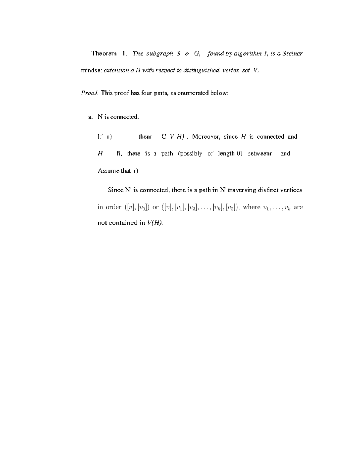 Theorem 1 Theorem 1 The Subgraph S O G Found By Algorithm 1 Is A