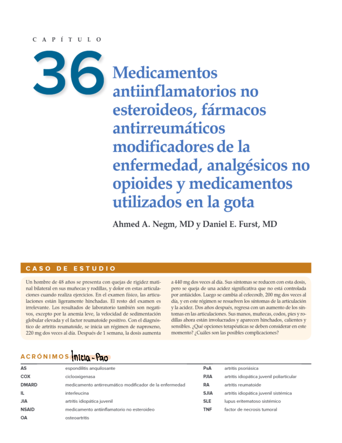 Cap 36 - Capitulo 36 katzung - CAPITULO 36 Medicamentos antiinflamatorios no esteroideos ...