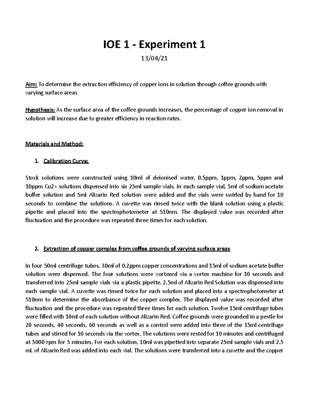 Lab Notebook 2 IOE Submission - IOE 1 - Experiment 1 13/04/ Aim: To ...