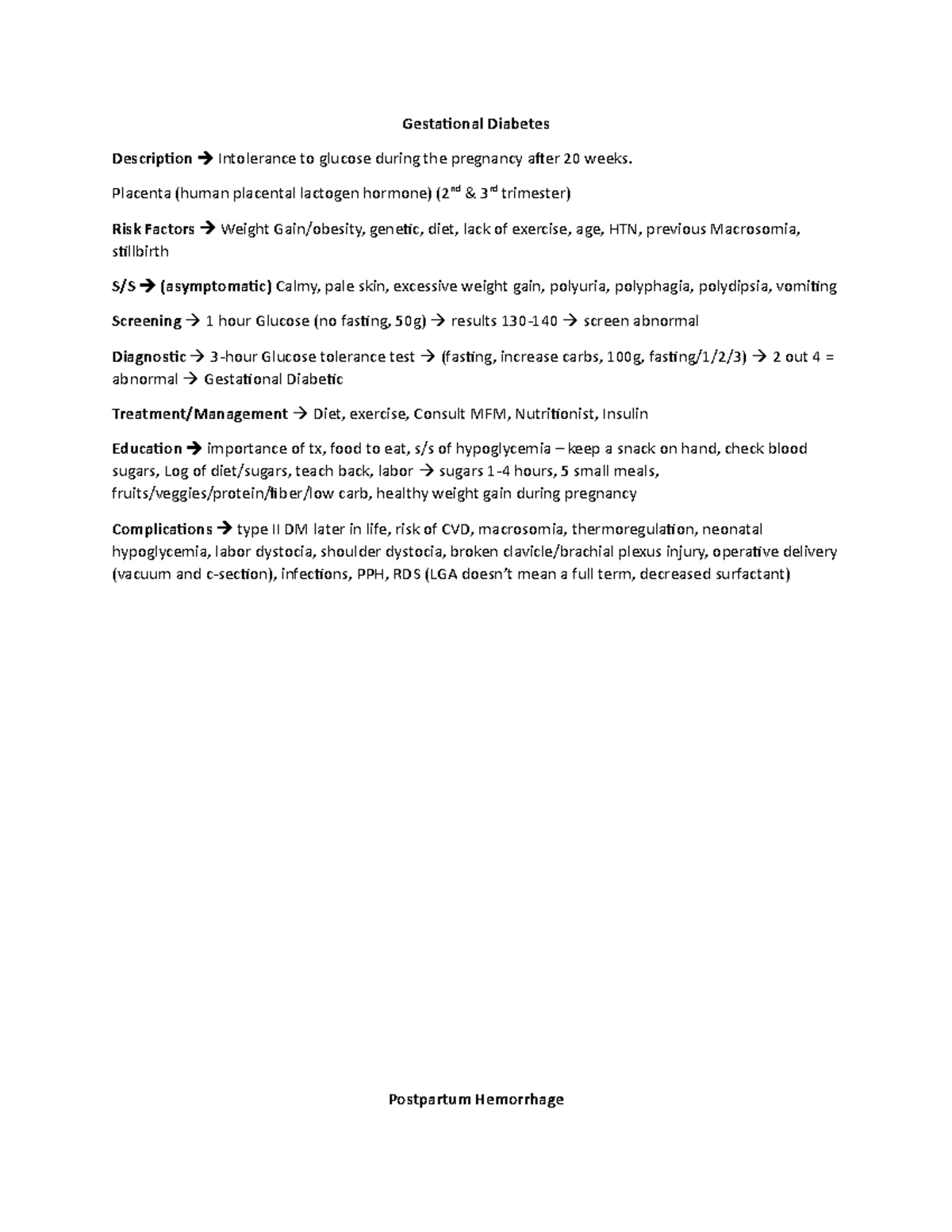 Patho Cards from Virtual Clinical - Gestational Diabetes Description ...