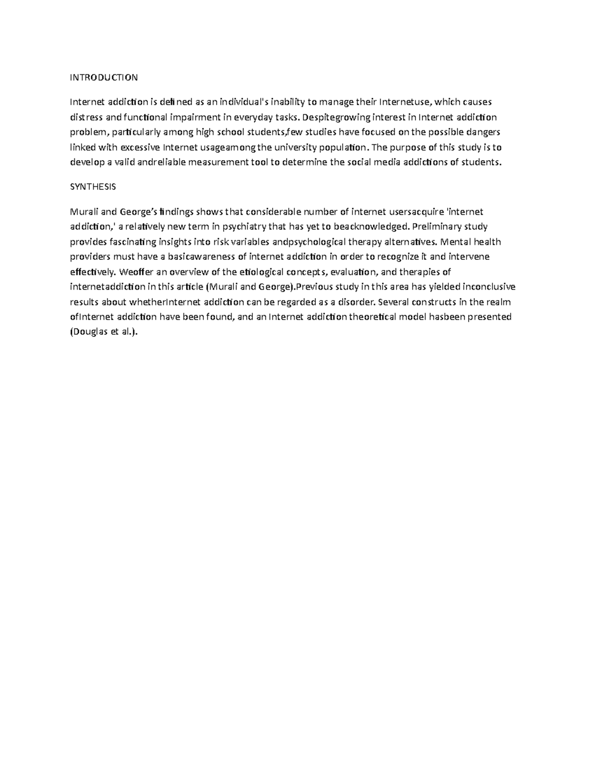 Introduction-WPS Office - INTRODUCTION Internet addiction is defined as ...