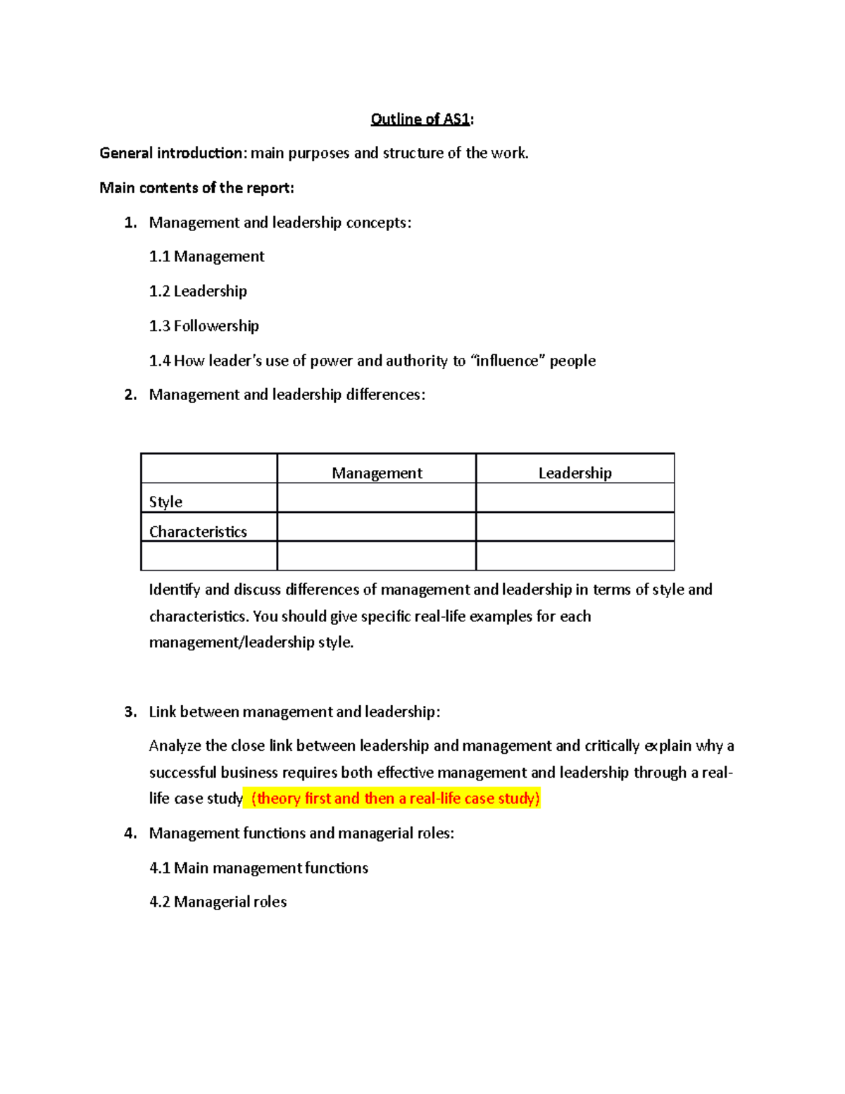 Outline of AS1 gsger g - Outline of AS1: General introduction : main ...