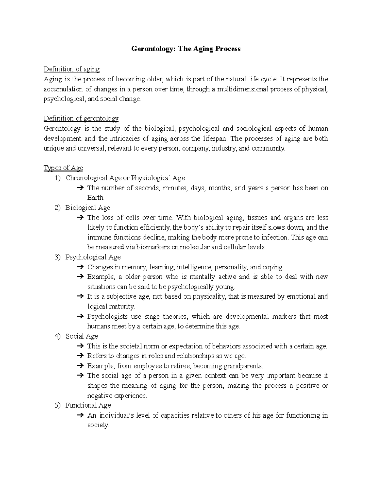 Gerontology- the ageing process - Gerontology: The Aging Process ...