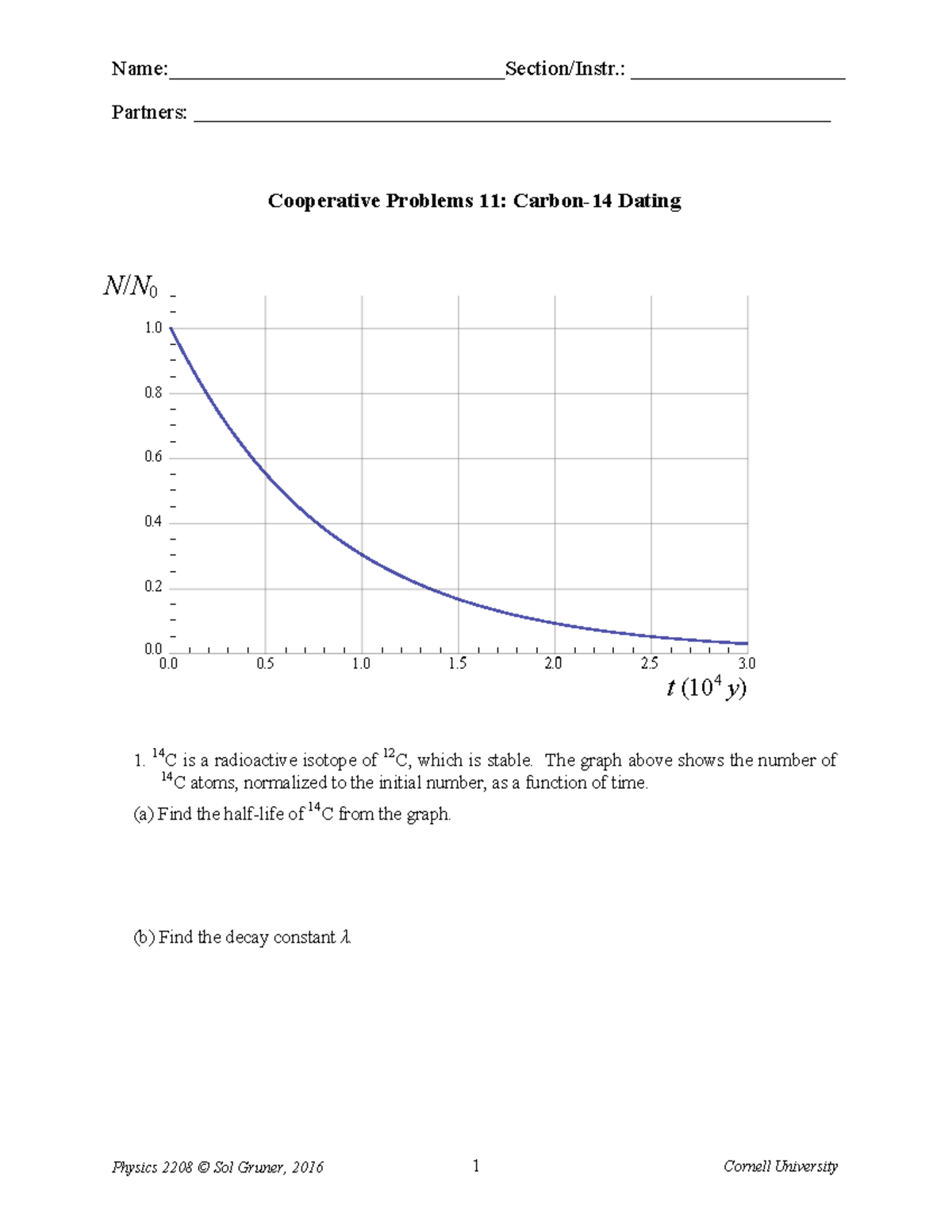 PHYS 2208 Co-op 11 - Lecture notes 11 - Physics 2208 © Sol Gruner, 2016 ...