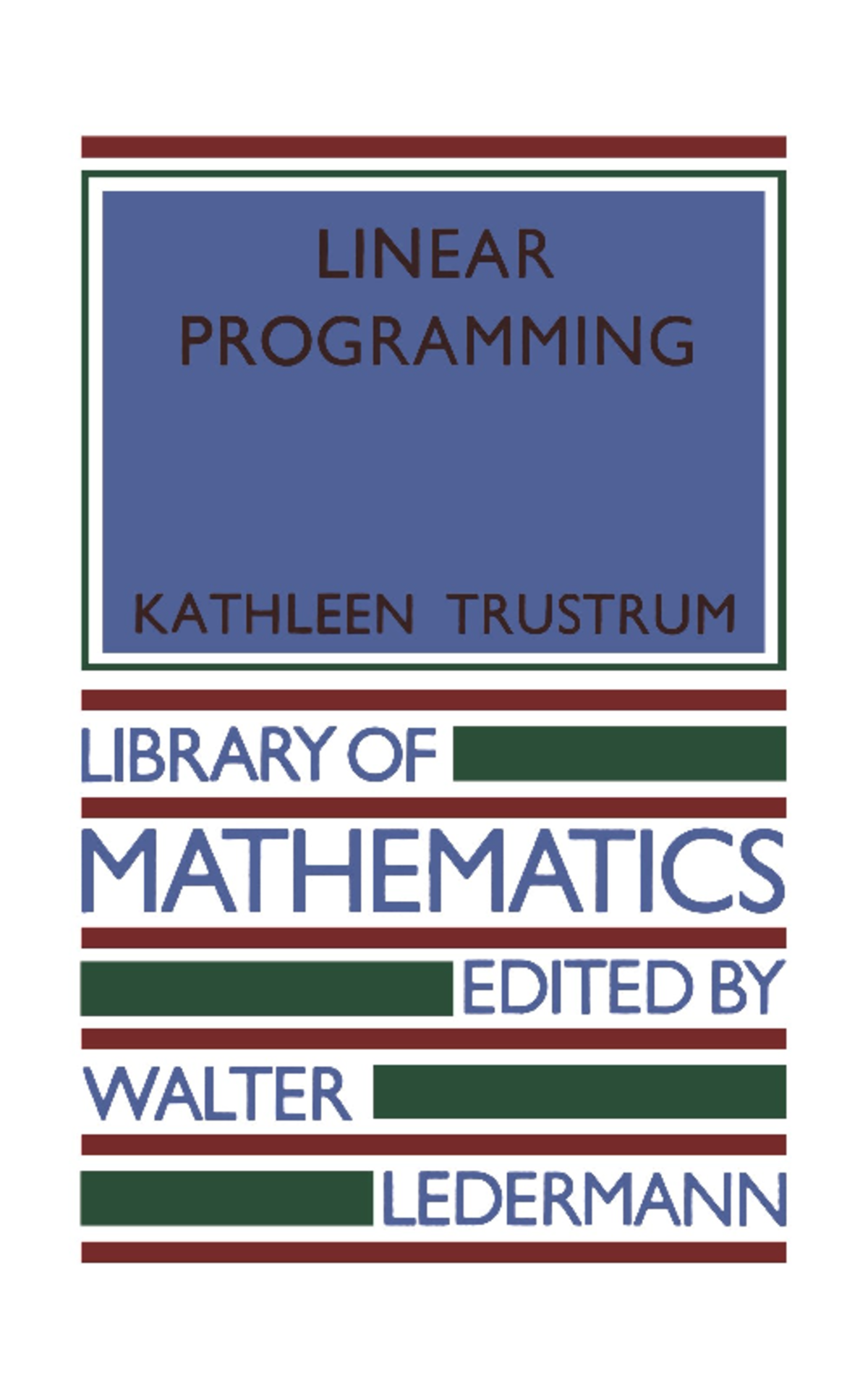 Trustrum 1971 - trfyrffghfg - LIBRARY OF MATHEMATICS EDITED BY WALTER ...