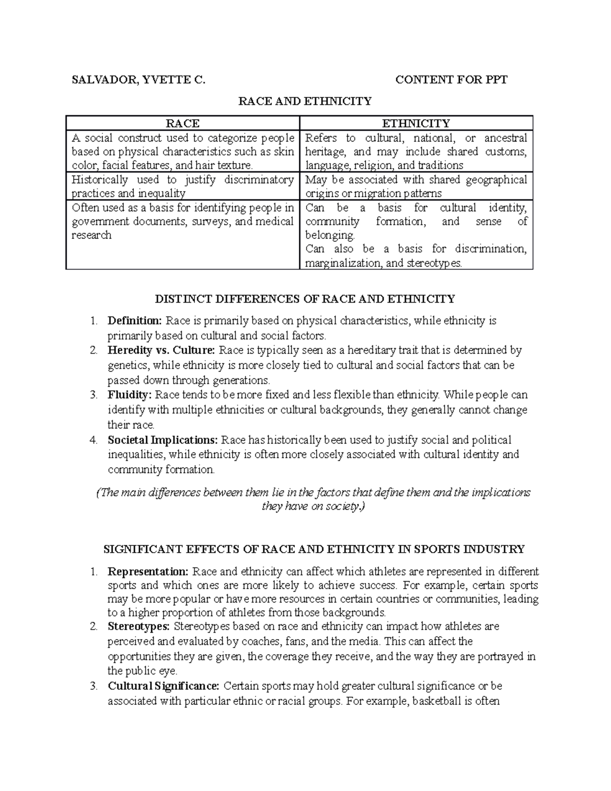 Salvador RACE-AND- Ethnicity FOR-PPT - SALVADOR, YVETTE C. CONTENT FOR ...