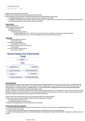Lecture 6 - lec - LECTURE 6: COMPARING POPULATION MEANS Paired Data ...