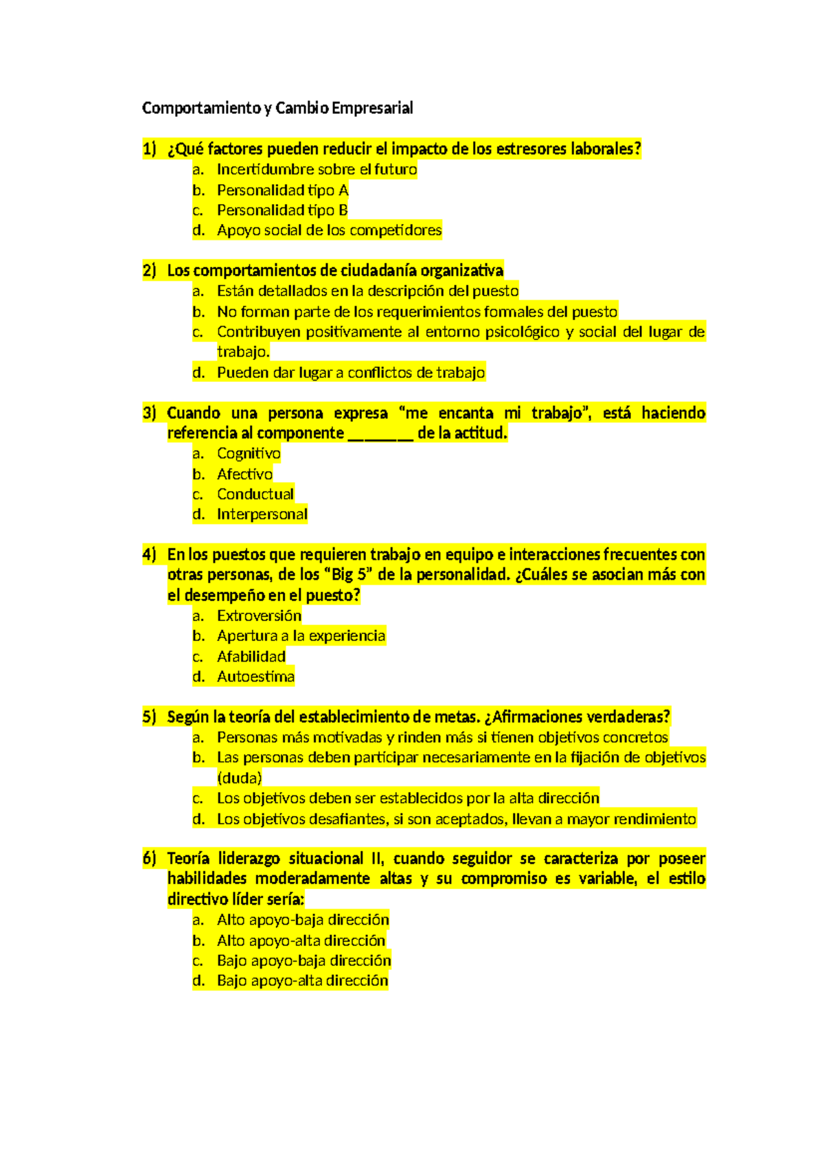 Comportamiento y Cambio Empresarial - Comportamiento y Cambio ...