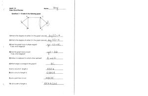 Euler Circuits and Paths Worksheet Study Guide - Discrete Math Name