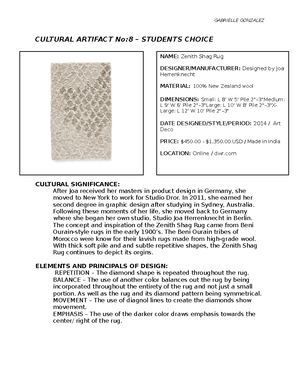 Exercise 3b Evolution of Modern Design - IND 2002/5005 Survey of ...