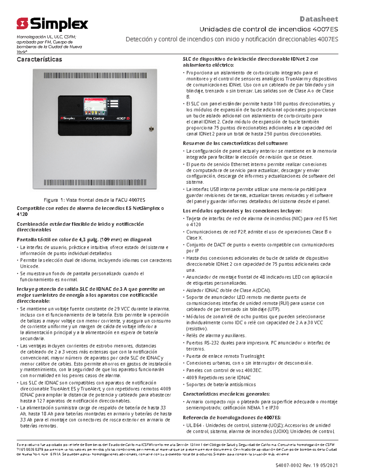 S4007-0002 - asdasda - Detección y control de incendios con inicio y ...