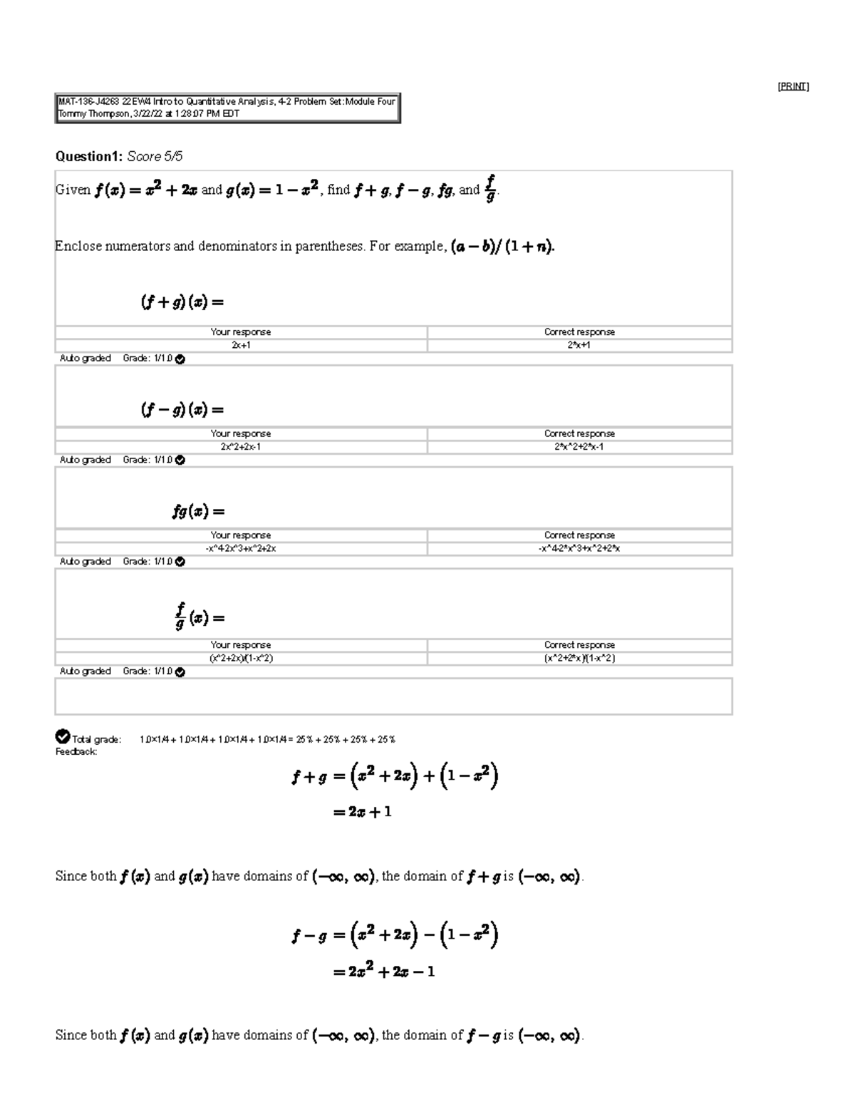 Southern New Hampshire University - 4-2 Problem Set Module Four ...