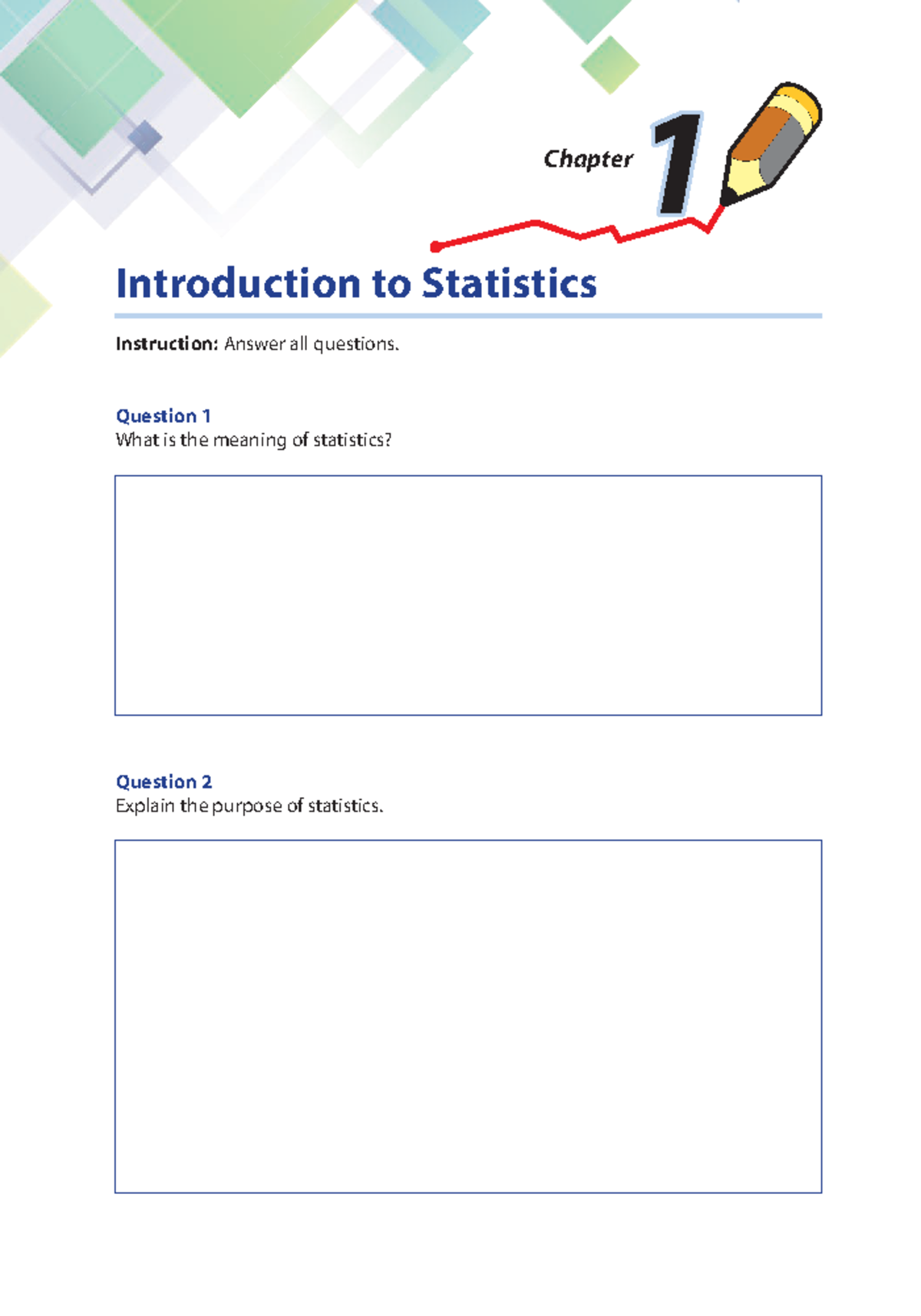 Chapter 1 - About statistic social - Instruction: Answer all questions ...