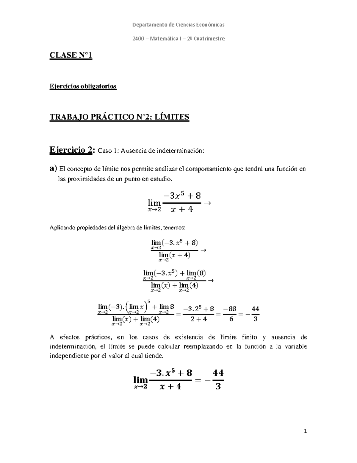 Clase 1 Ejercicios Obligatorios 2do Cuatrimestre 3 - Warning: TT: undefined function: 32 Warning ...