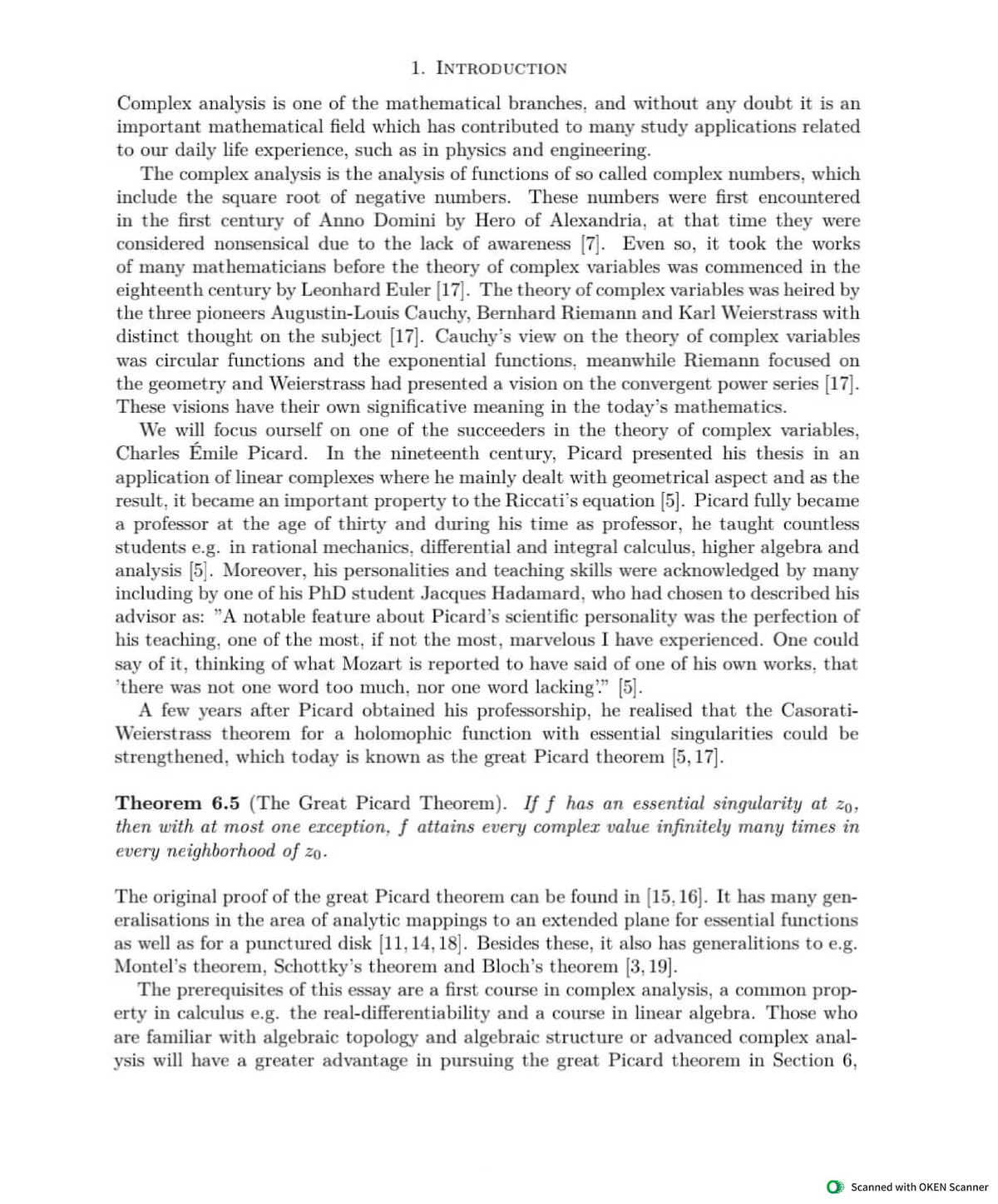 Picard's Great Theorem - Calculus - Studocu