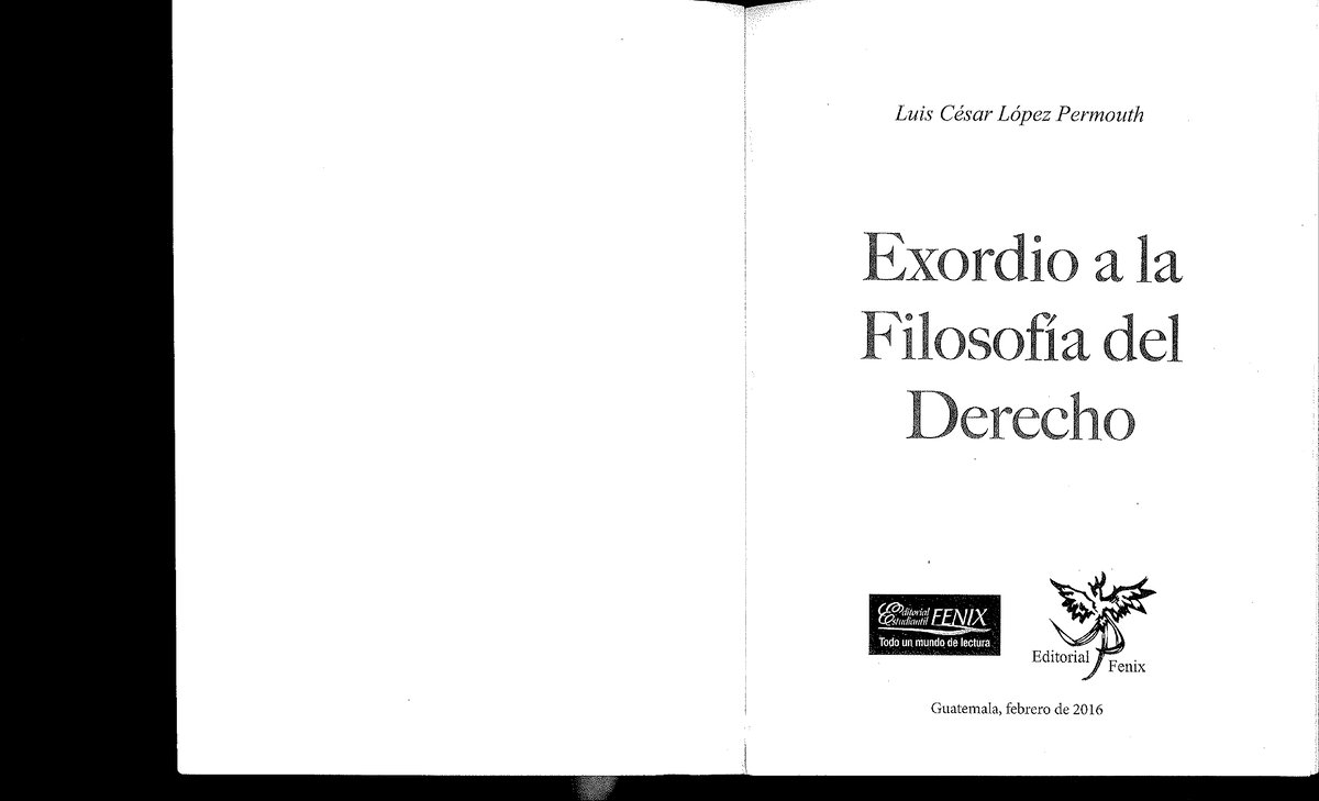 Exordio a la Filosofia del Derecho, como todo. - Universidad Rural ...