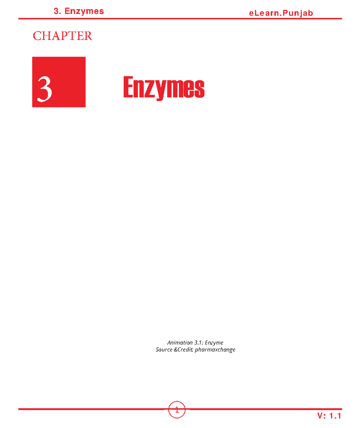 Enzymes ptb - 1 CHAPTER 3 Enzymes Animation 3: Enzyme Source &Credit: pharmaxchange 2 Enzymes ...
