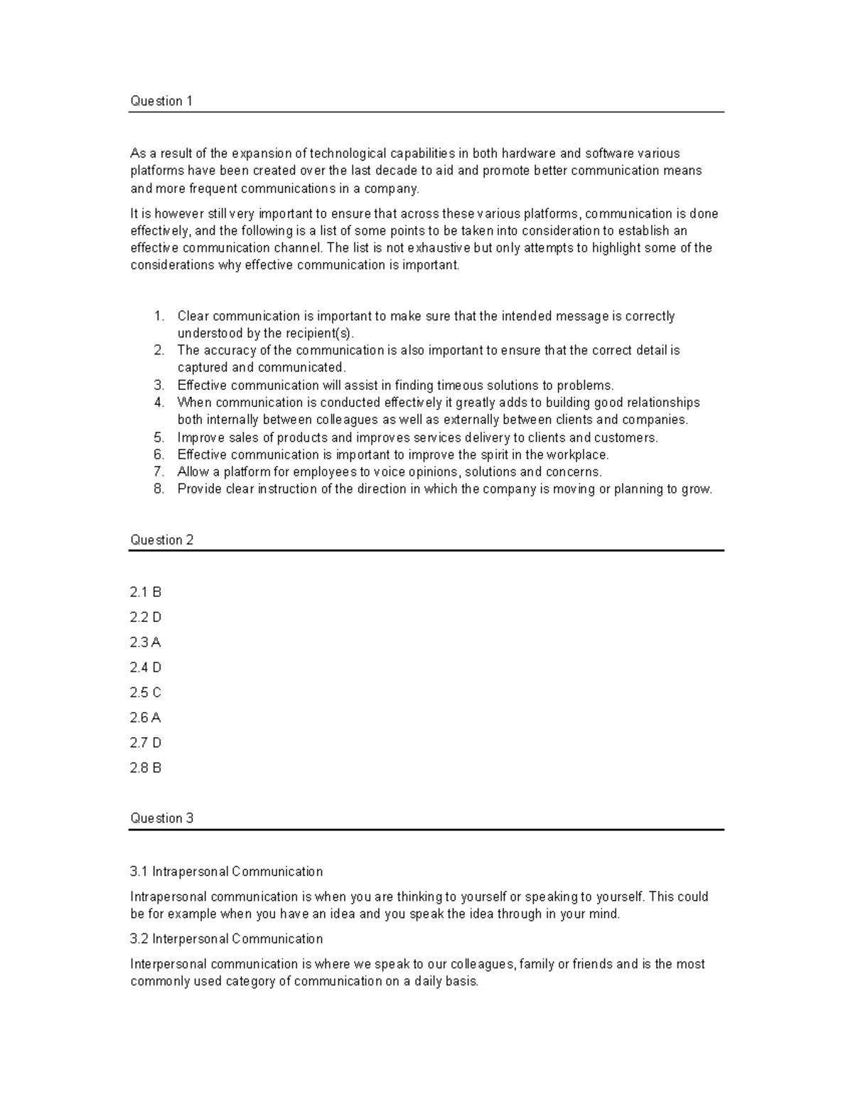 BUSL Assignment 1 - Question 1 As a result of the expansion of ...