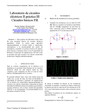 Práctica IV Transitorios - LABORATORIO DE CIRCUITOS ELÉCTRICOS II PRÁCTICA IV ANÁLISIS ...