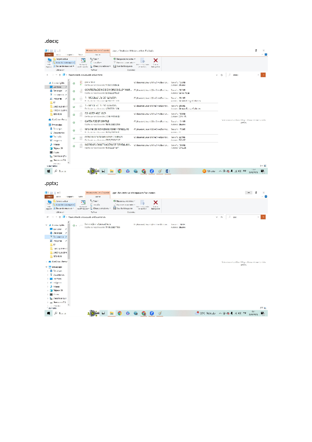 Examen de informatica e internet - Asistencia del Adulto Mayor - .docx; .pptx; .pdf; Correo ...