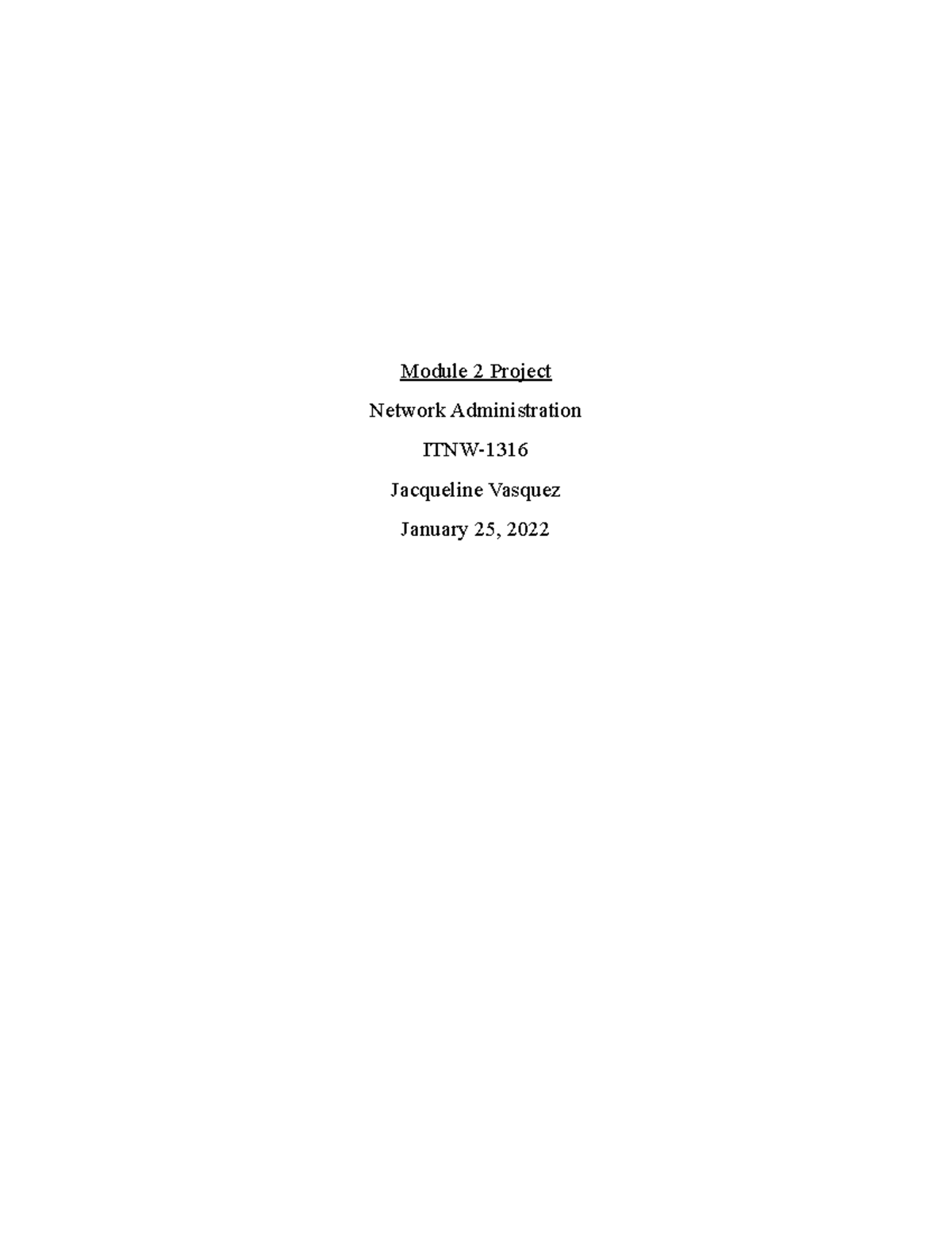 CompTia Cert Master Learn Module 2 Project - Module 2 Project Network ...