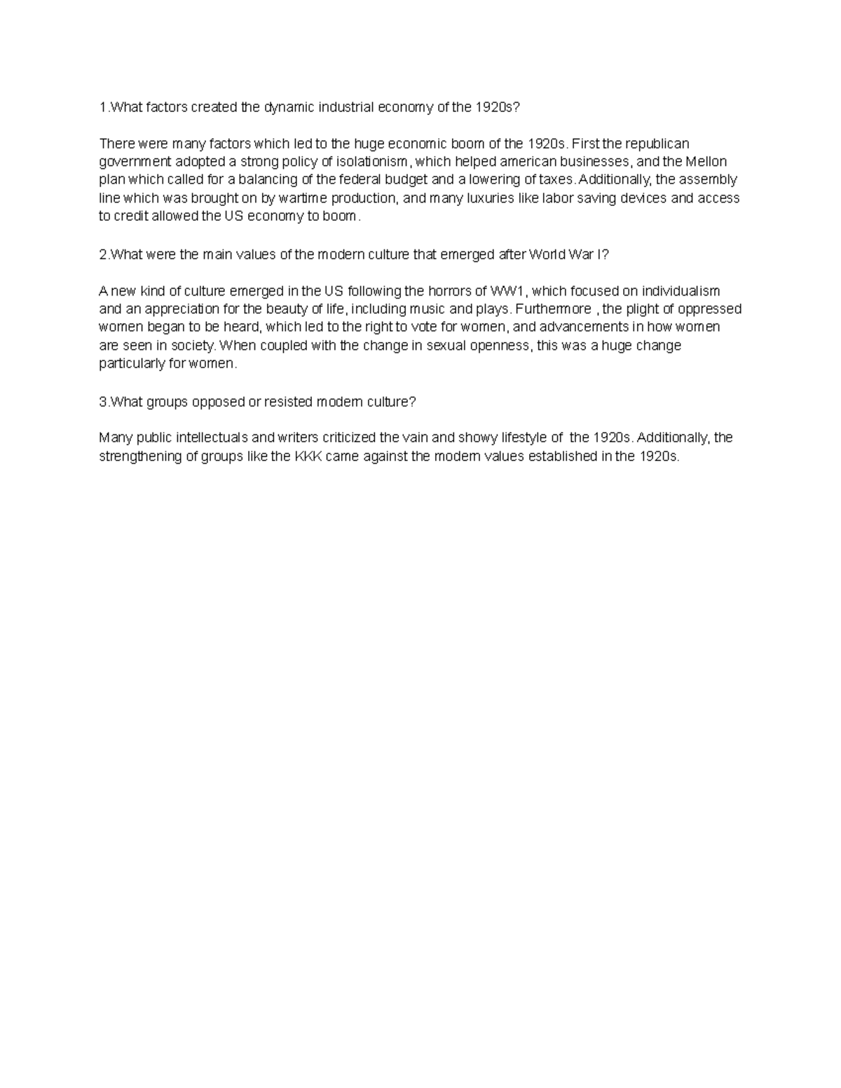 Ch21 - Ch21 Homework reading Questions - 1 factors created the dynamic ...