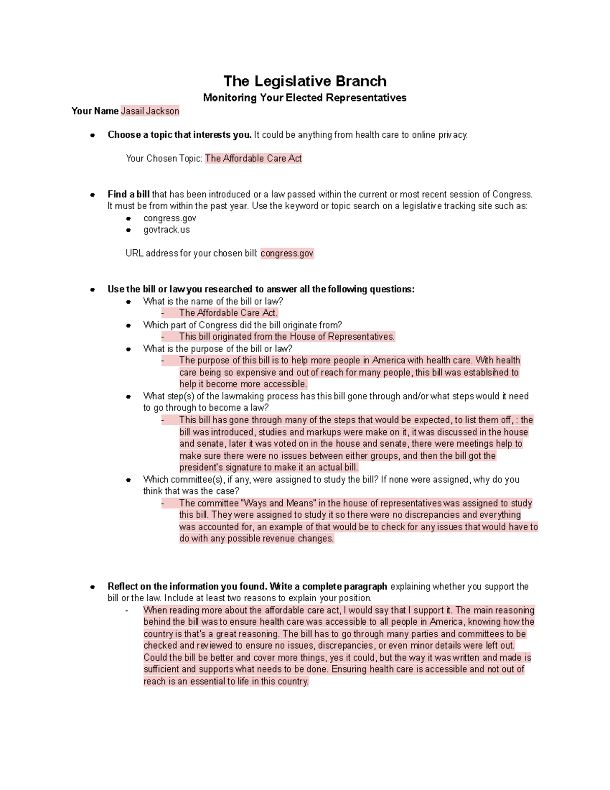 The Legislative Branch - The Legislative Branch Monitoring Your Elected ...