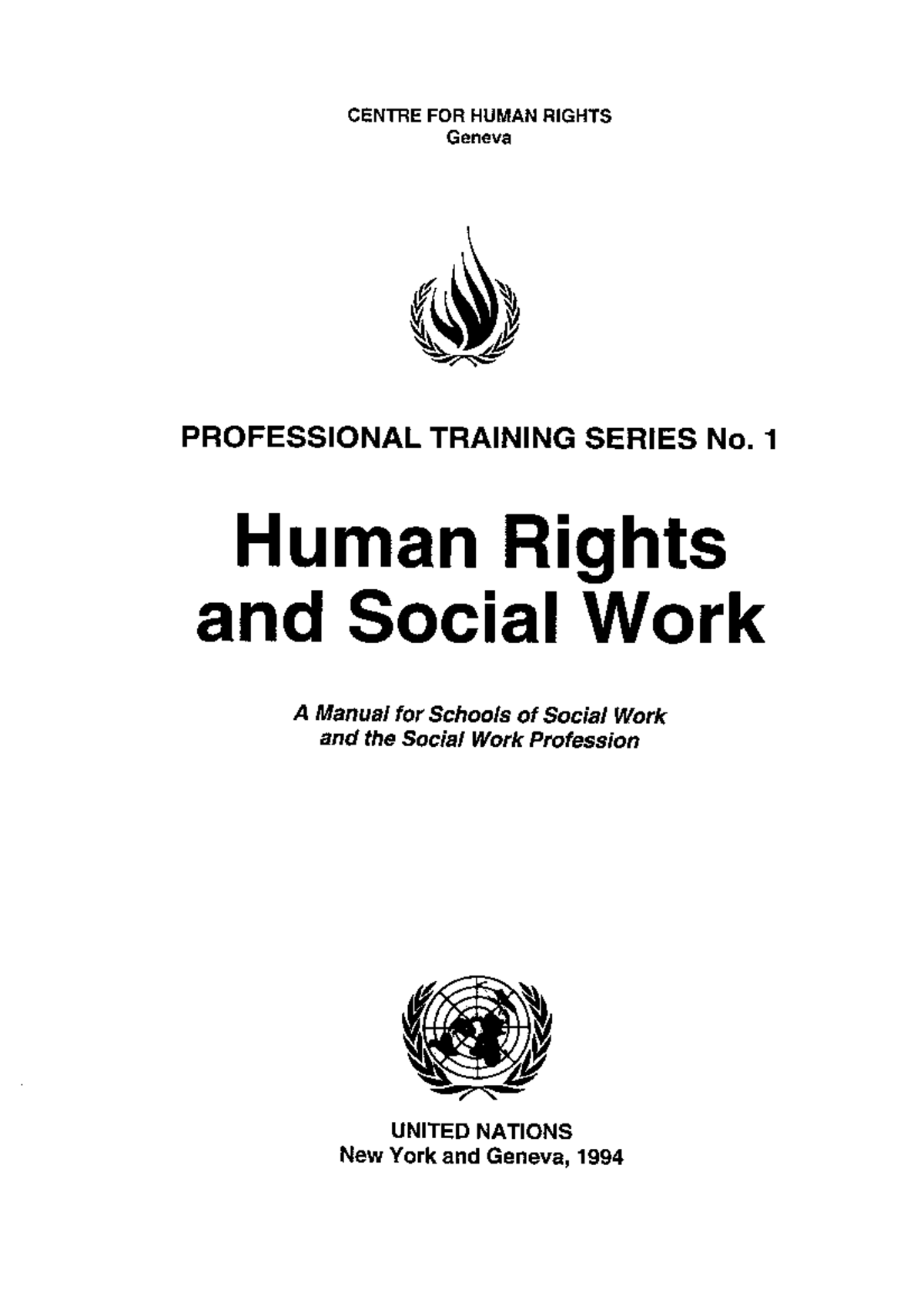 Human Rights Social Work - SDJ103 - Studocu