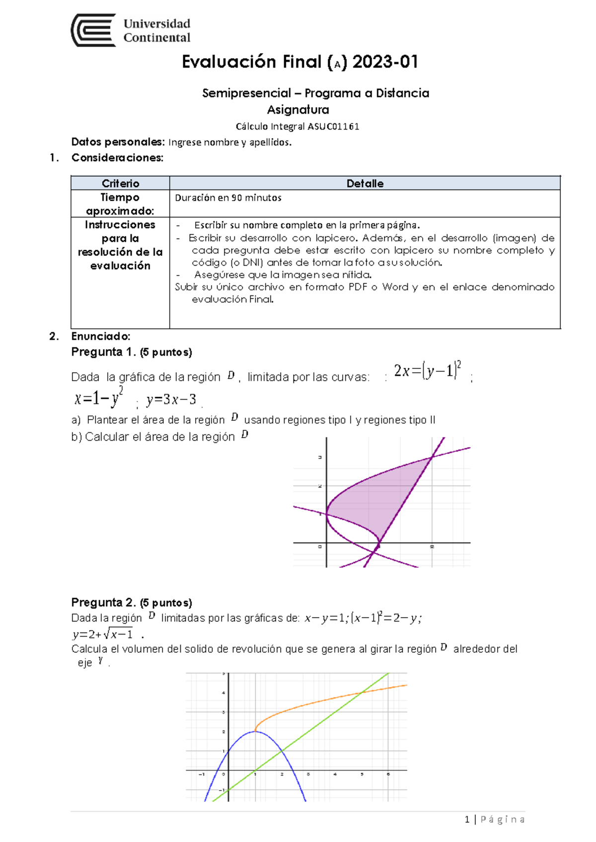 Evaluación Final CI 2023-01 - Evaluación Final (A) 2023- Semipresencial – Programa a Distancia ...