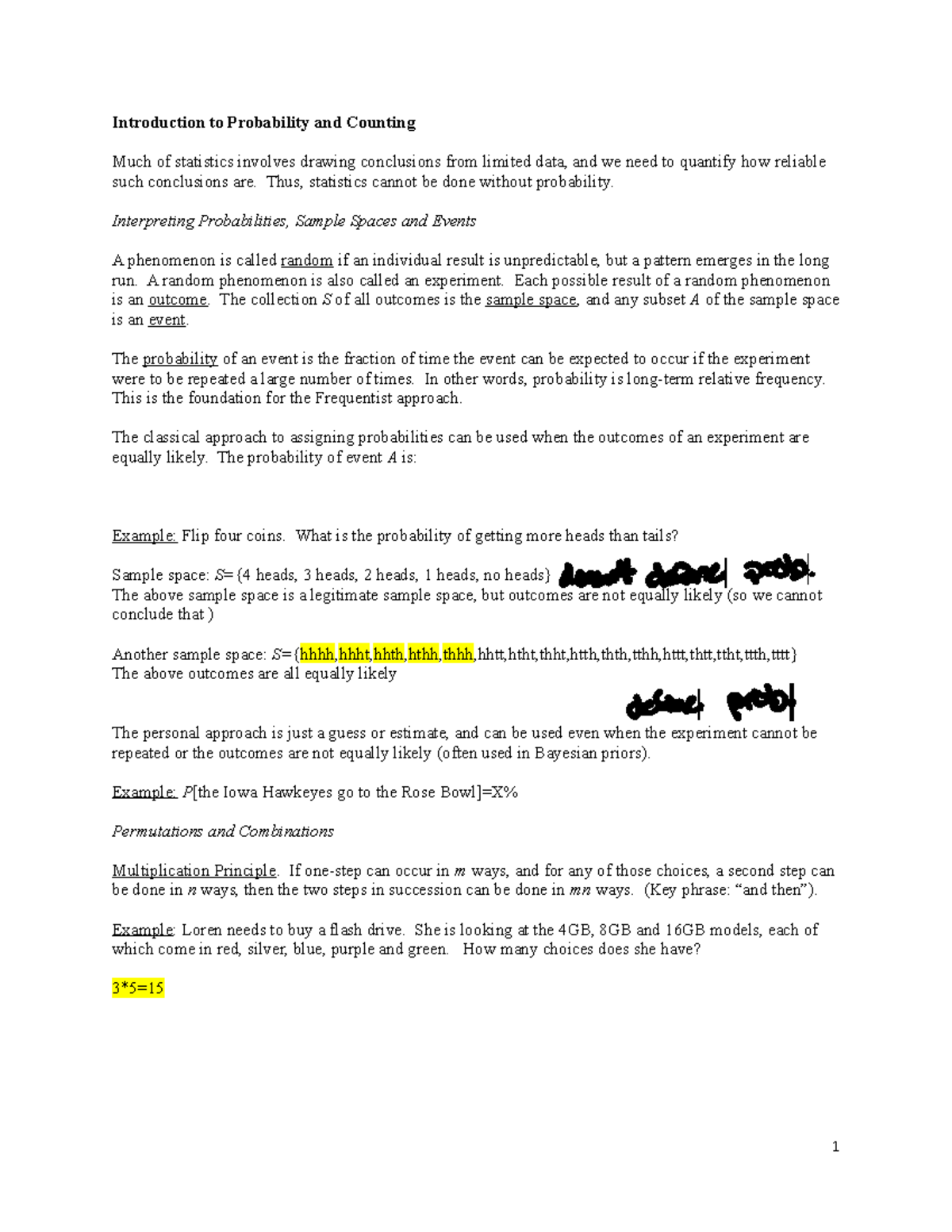 1 Probability - Student - Introduction to Probability and Counting Much ...