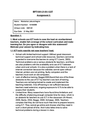 BPT 1501 Assignment 1 - 1501 - Studocu