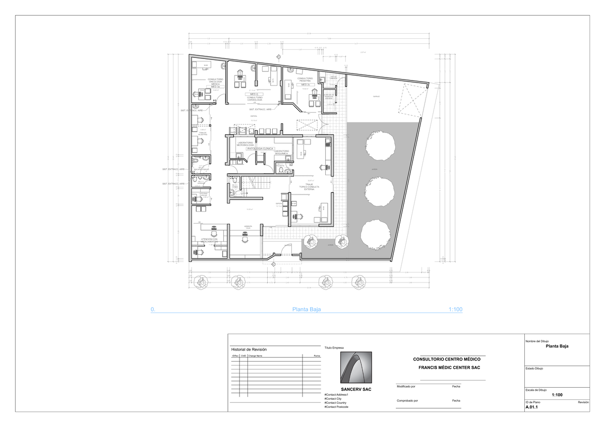 A01 Proy CM Nov 22 - planos detallados - Nombre del Dibujo Planta Baja CONSULTORIO CENTRO MÉDICO ...