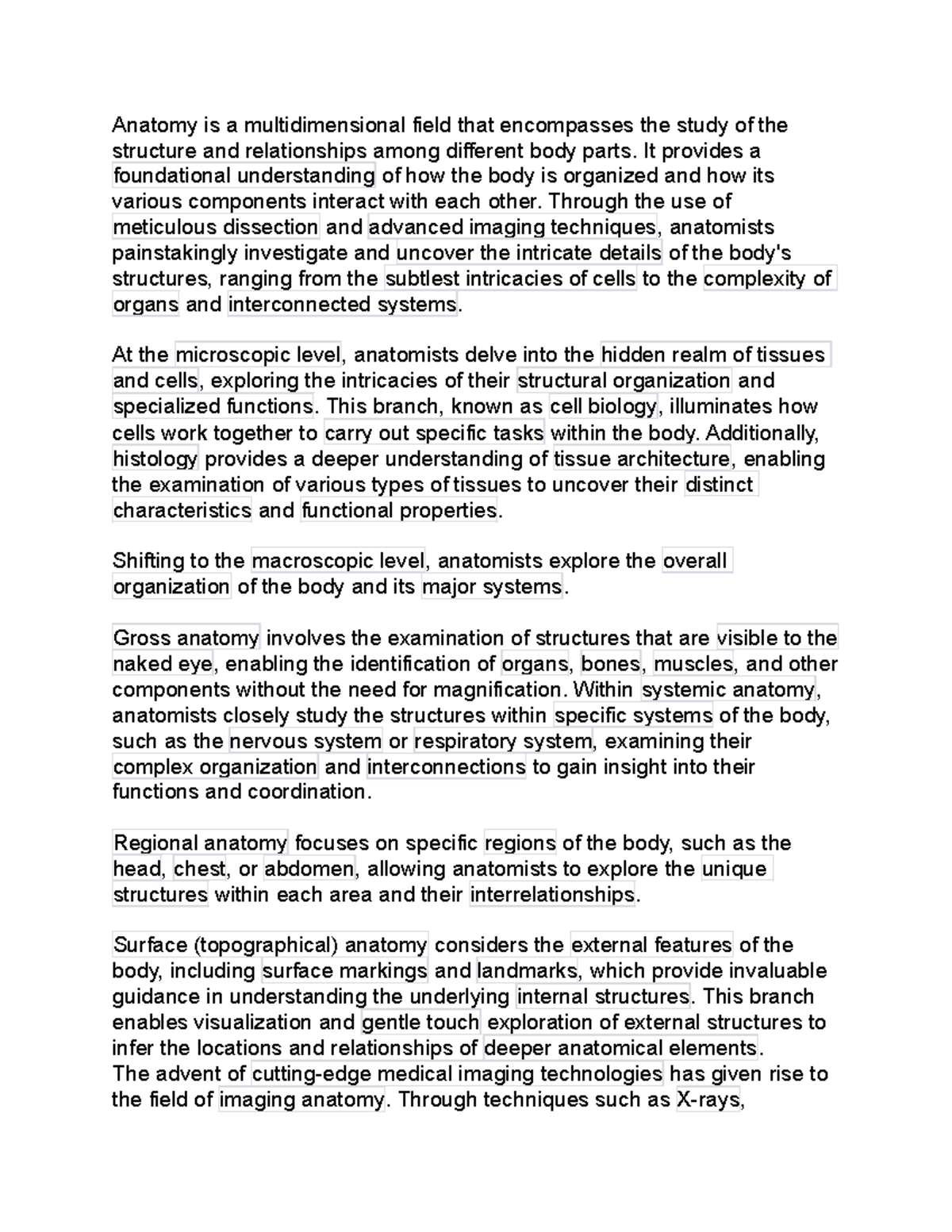 Chapter 1 An introduction to human body pt 2 - Anatomy is a ...