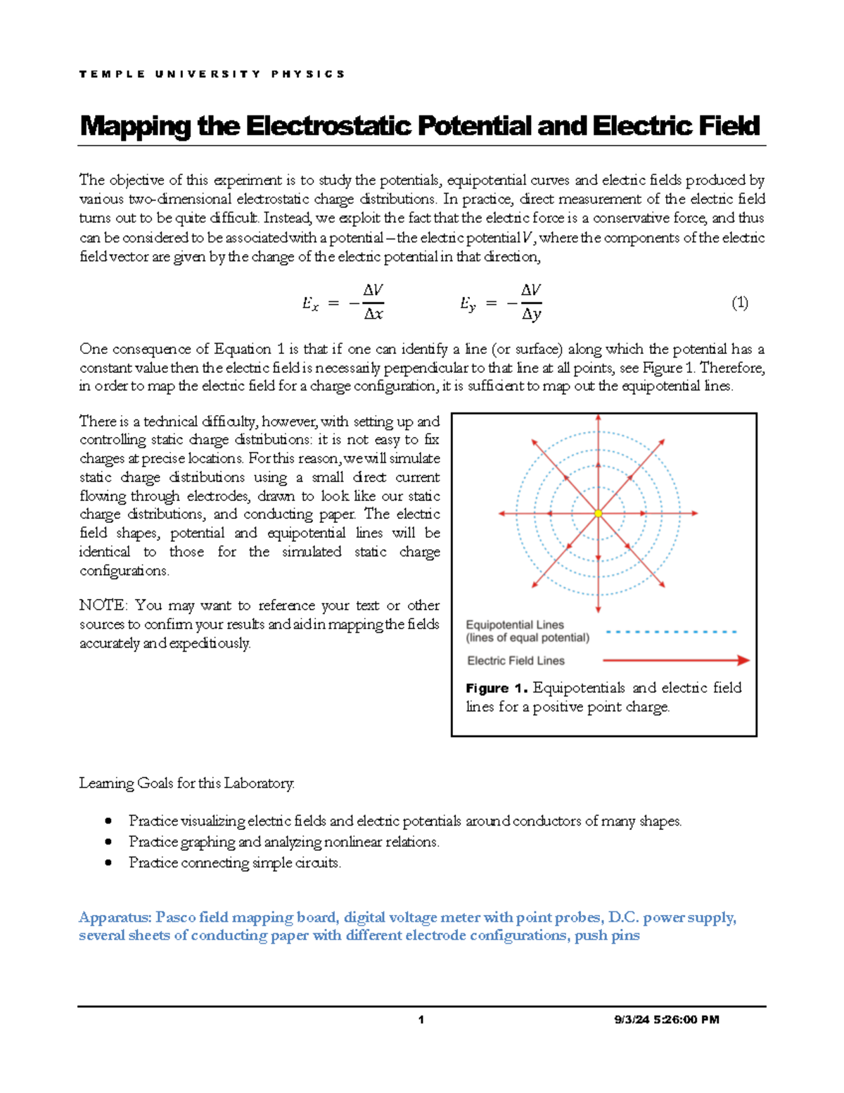 Mapping the Electrostatic Potential and Electric Field - In practice ...