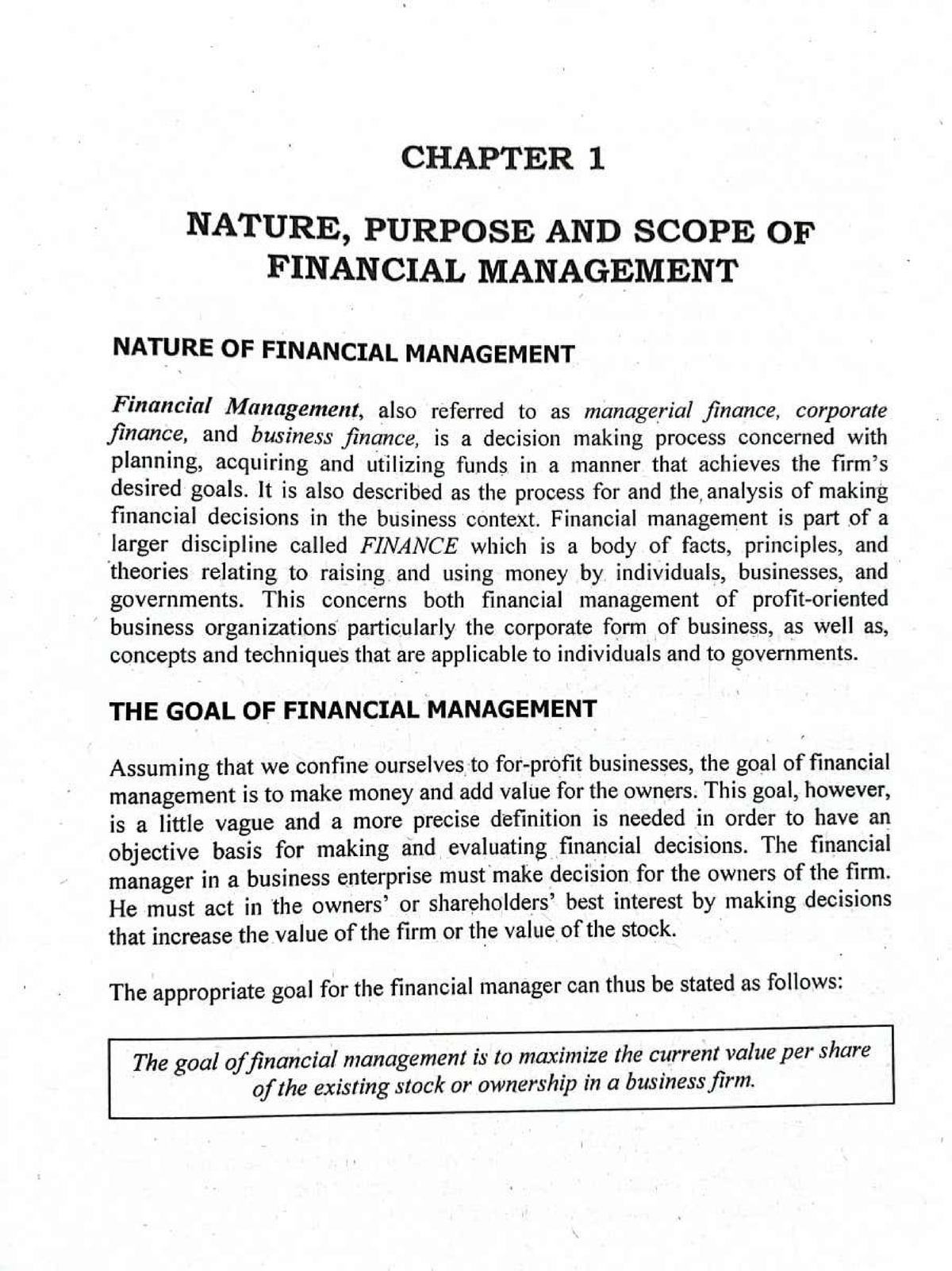 Financial Management - Lecture/notes - BS Accountancy - Studocu