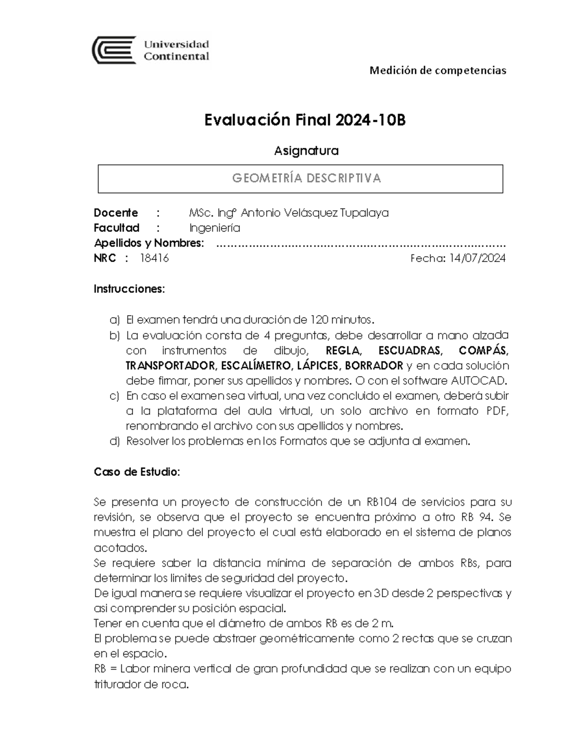 Consigna Examen Final GD 2024-10B - Medición de competencias Evaluación Final 202 4 - 10 B - Studocu