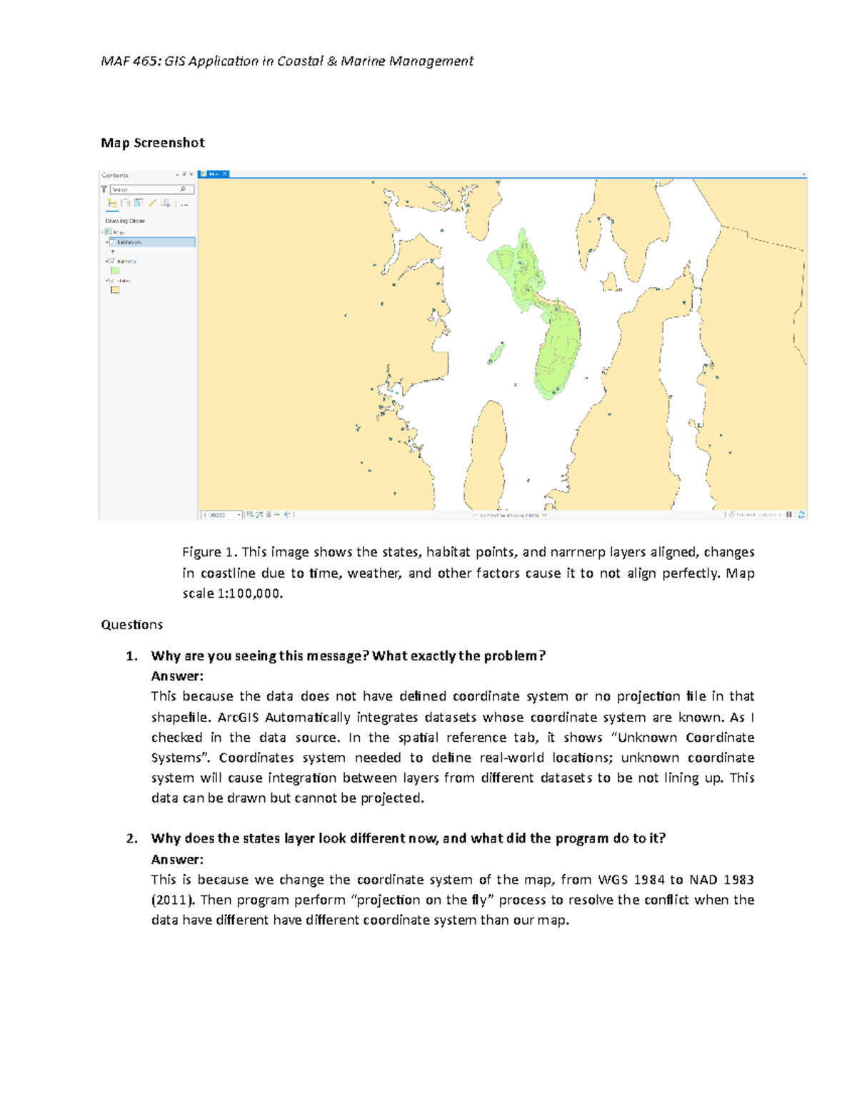Lesson 2 Assignment - MAF 465: GIS Application in Coastal & Marine ...