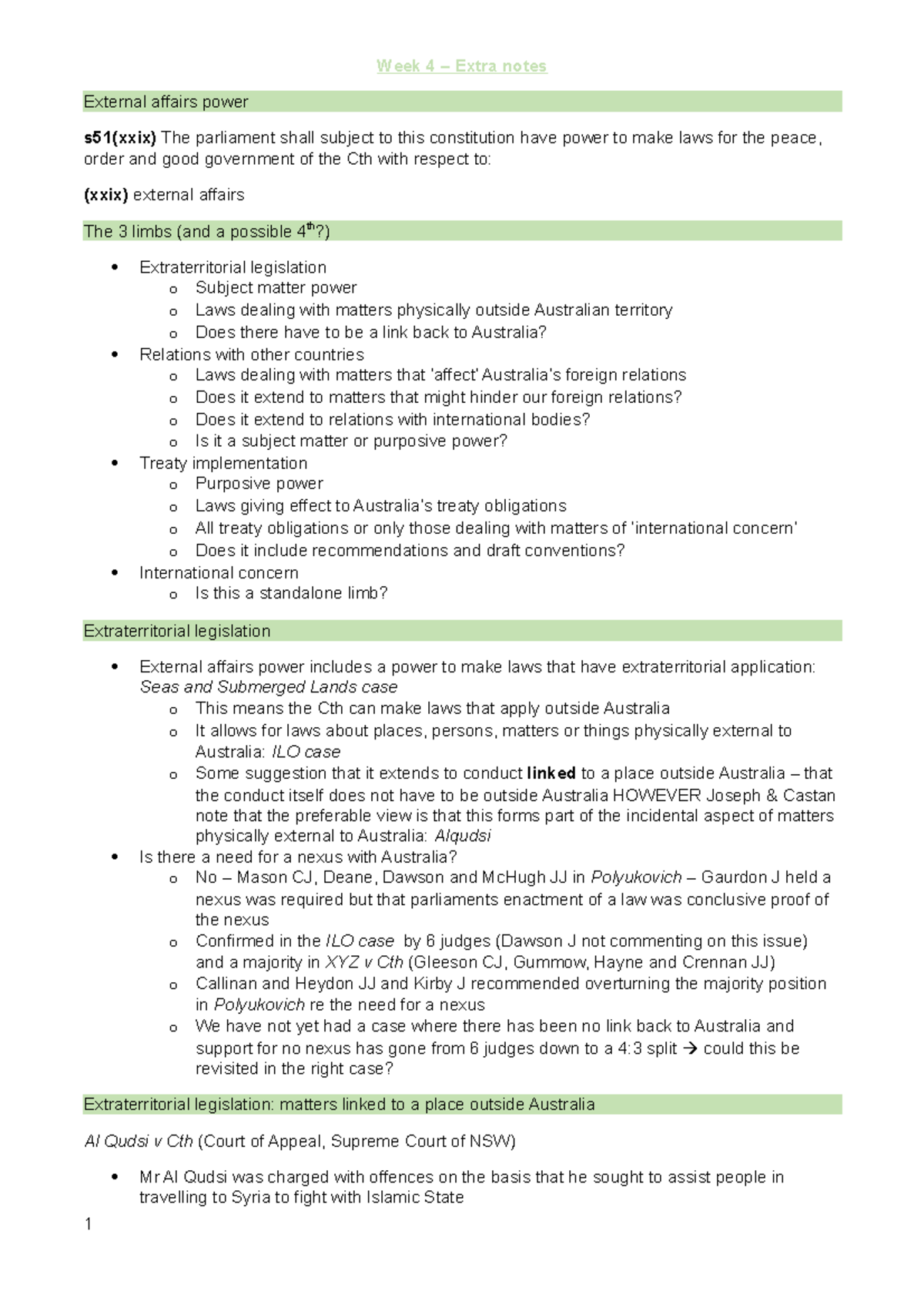 Week 4 - Extra notes - example questions - Week 4 – Extra notes ...
