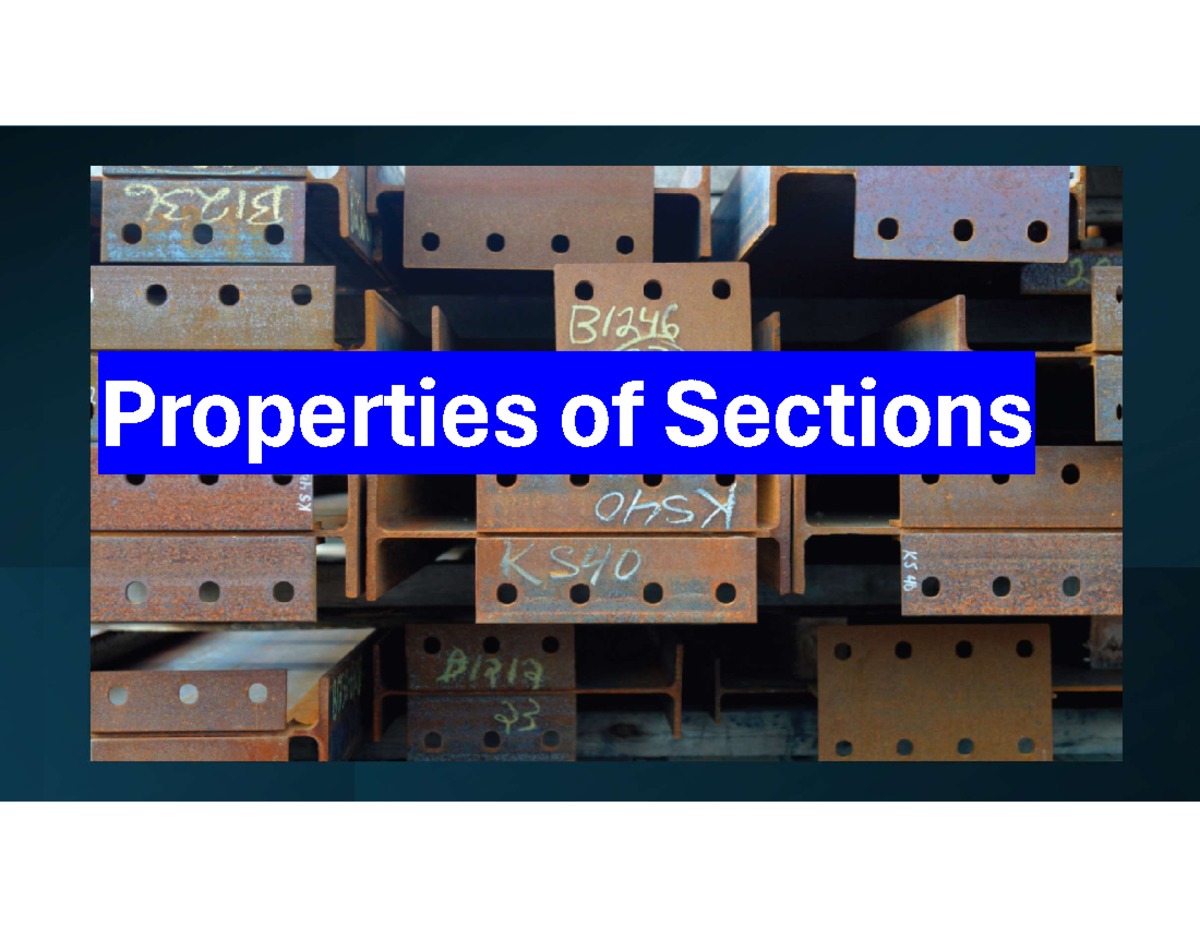 Properties of sections PDF2024 - Properties of Sections Lesson outline ...