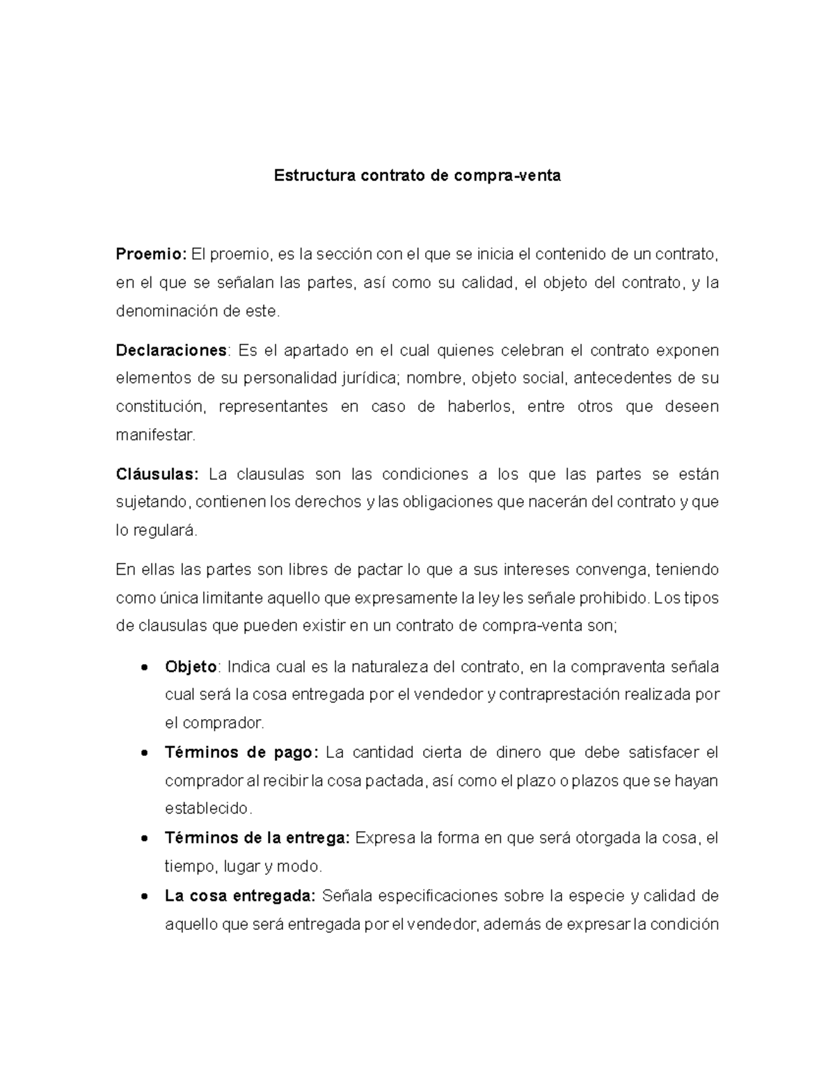 Estructura contrato de compra-venta 1 - Estructura contrato de compra ...