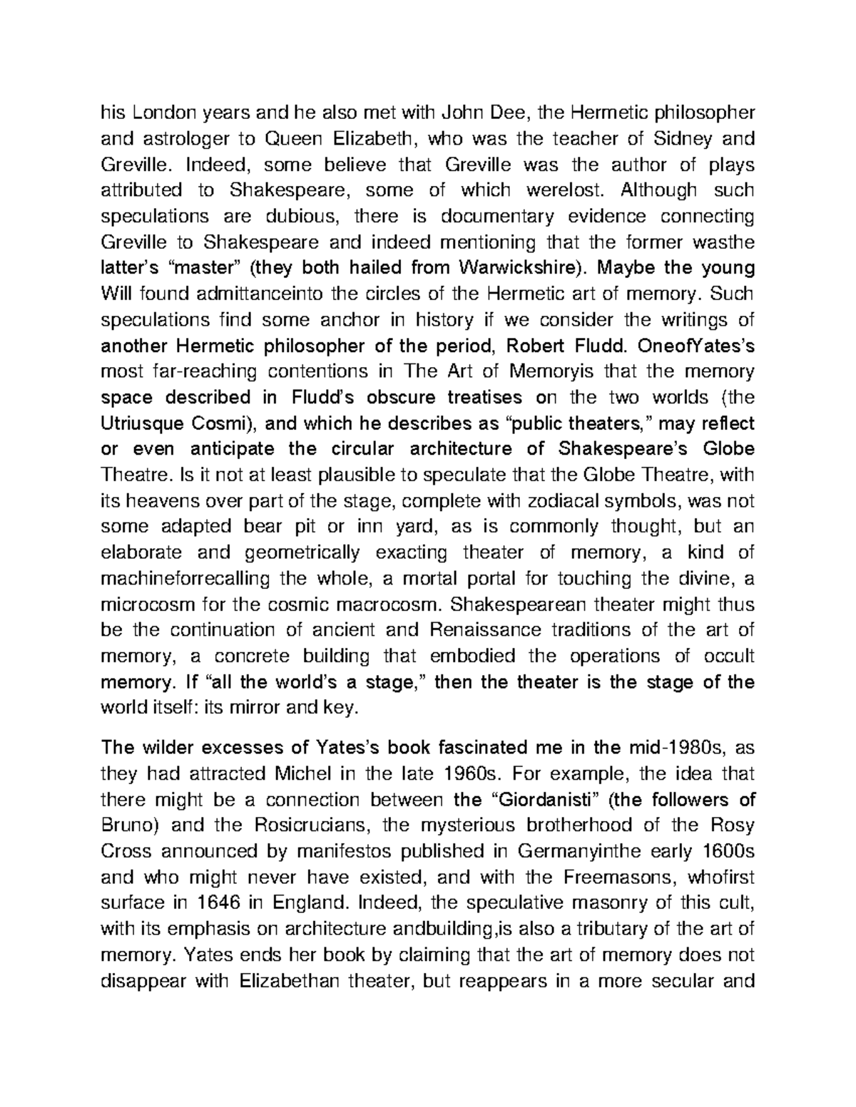 Memory theater-5 - his London years and he also met with John Dee, the ...