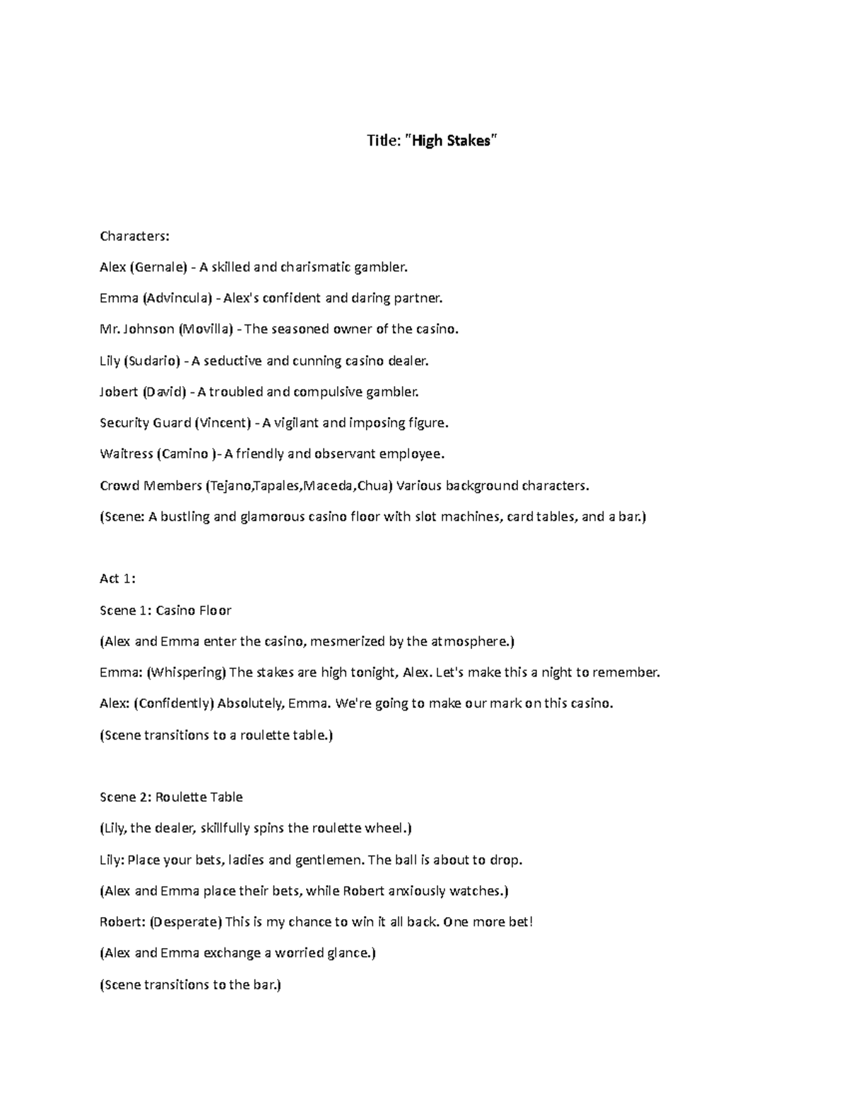 Mark Tapales - hiiiiiiiiiiiii dsafsdf asfsdf - Title: "High Stakes ...