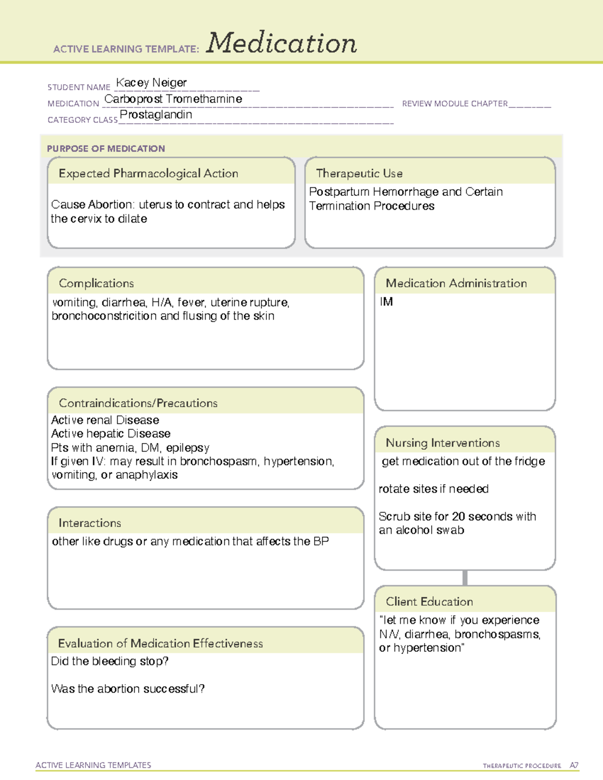 Active Learning Template medication - ACTIVE LEARNING TEMPLATES ...