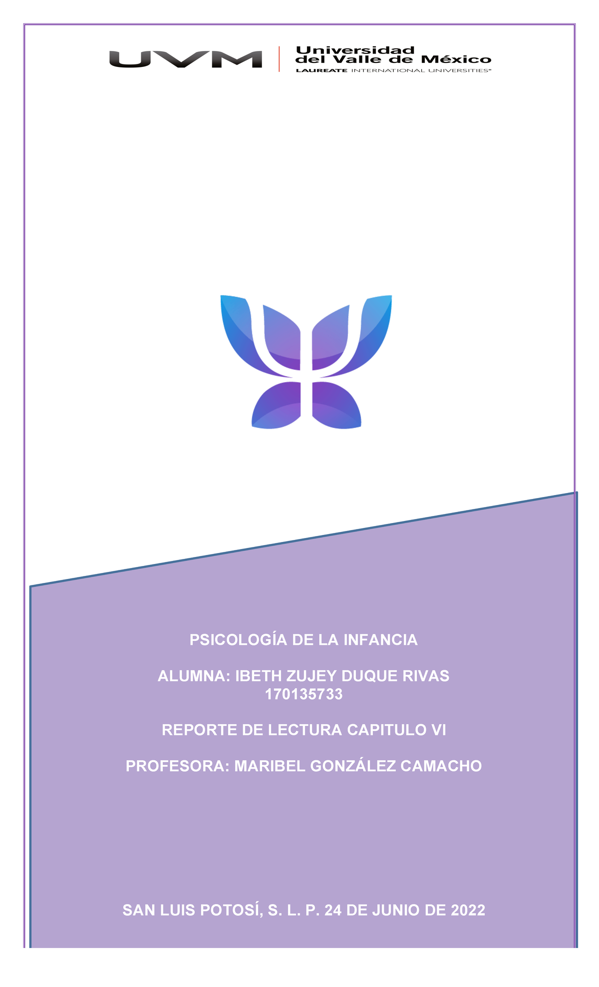 Reporte DEL Capitulo 6 - PSICOLOGÍA DE LA INFANCIA ALUMNA: IBETH ZUJEY ...