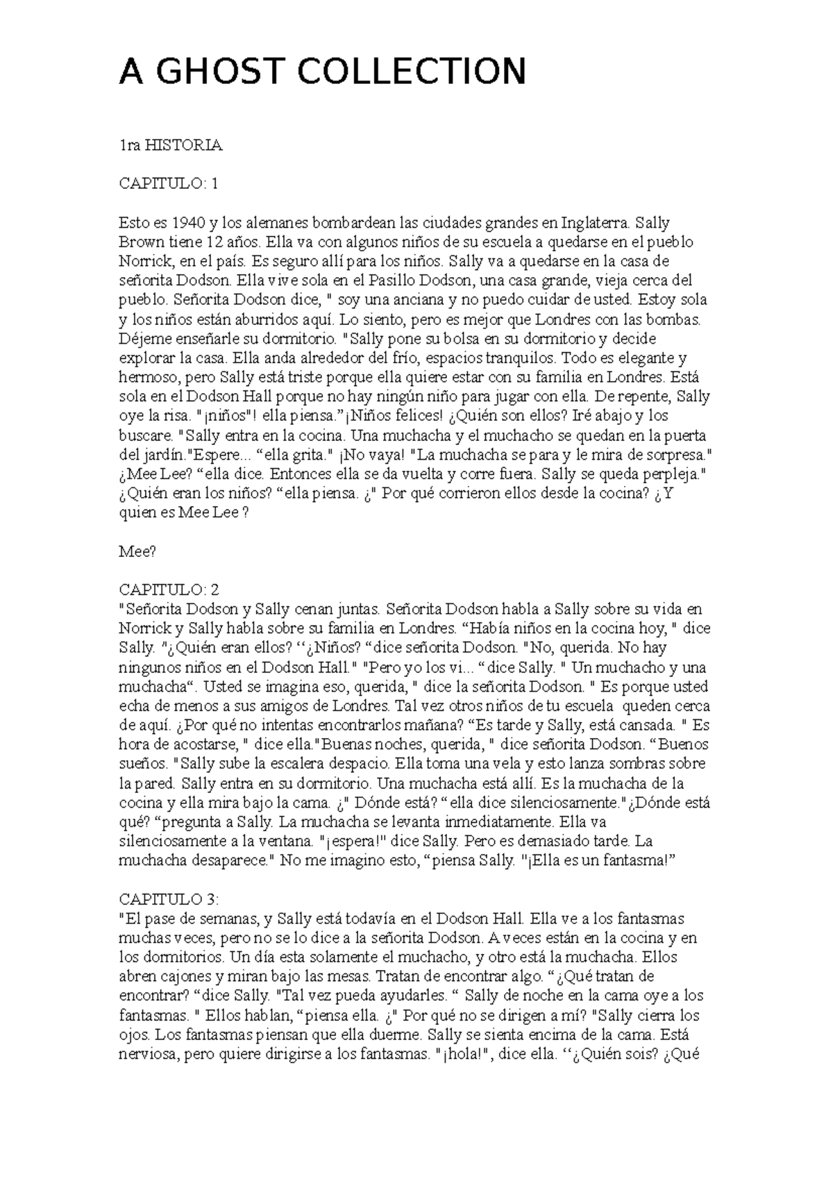 A Ghost Collection - A GHOST COLLECTION 1ra HISTORIA CAPITULO: 1 Esto ...
